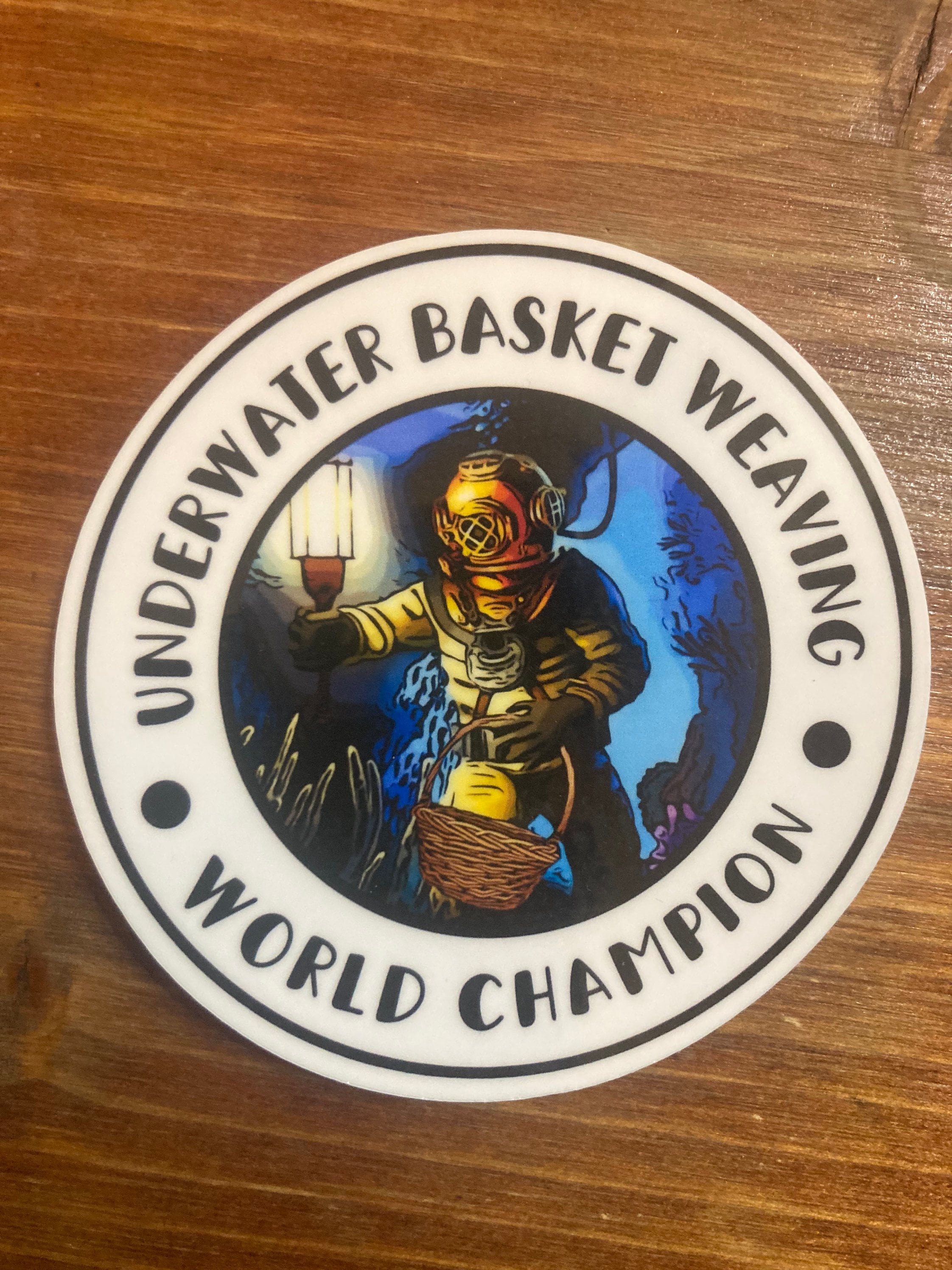 Underwater Basket Weaving World Champion Sticker - Etsy