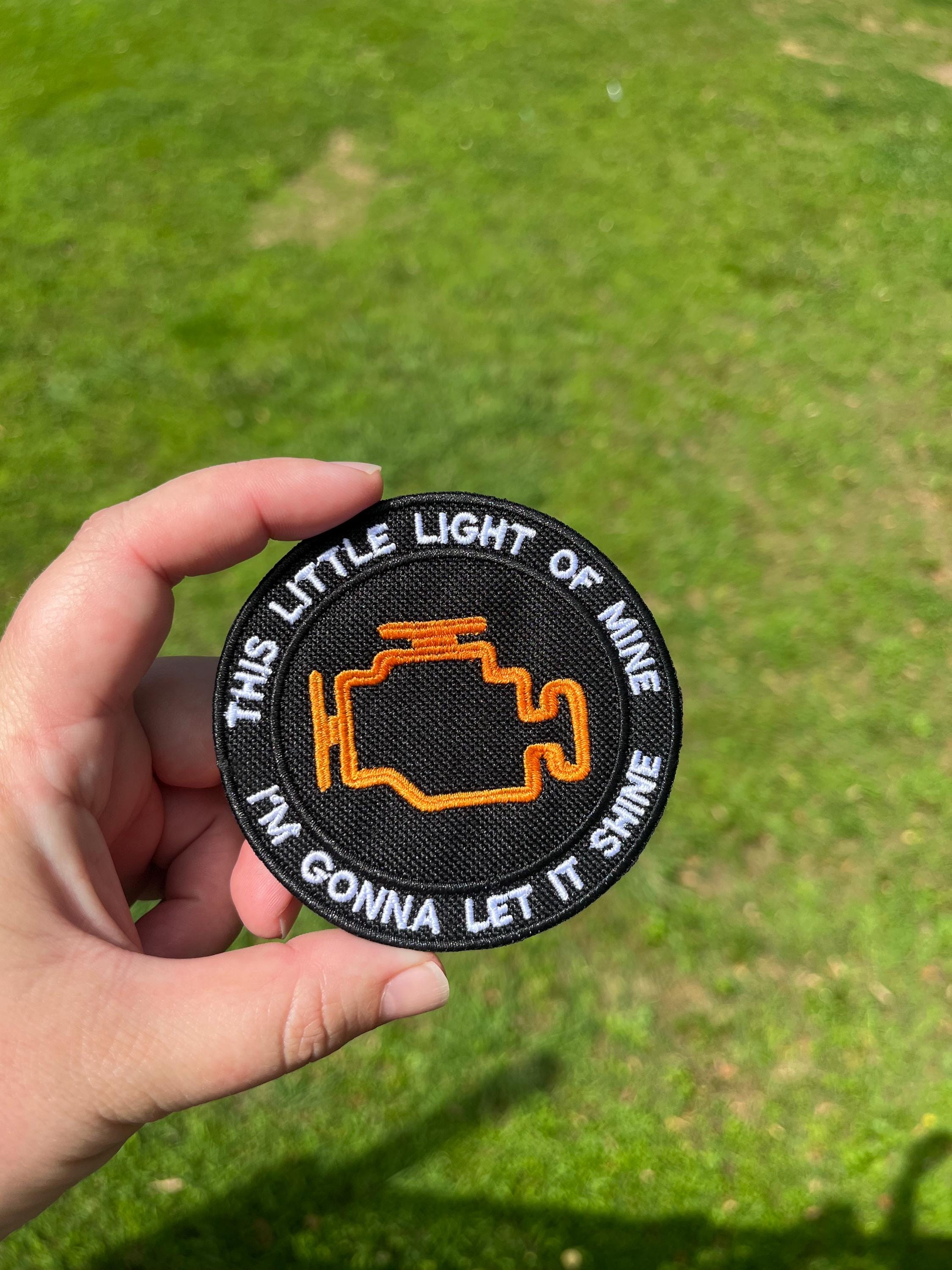 Engine Light Embroidered Patch: Iron On/hook and Loop - Etsy