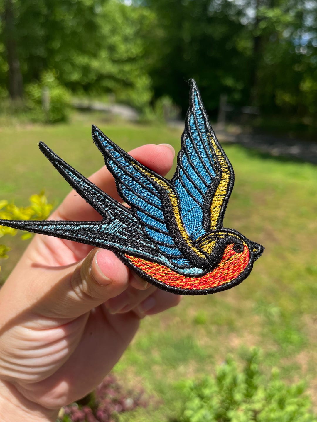 4" Swallow Patch (iron-on or Hook and Loop) for Hats, Bags, Jackets, Gifts - Etsy