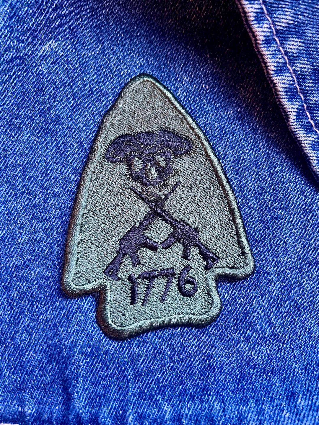 1776 Patch With Rifles for Hats, Bags, Jackets Patriotic Military - Etsy