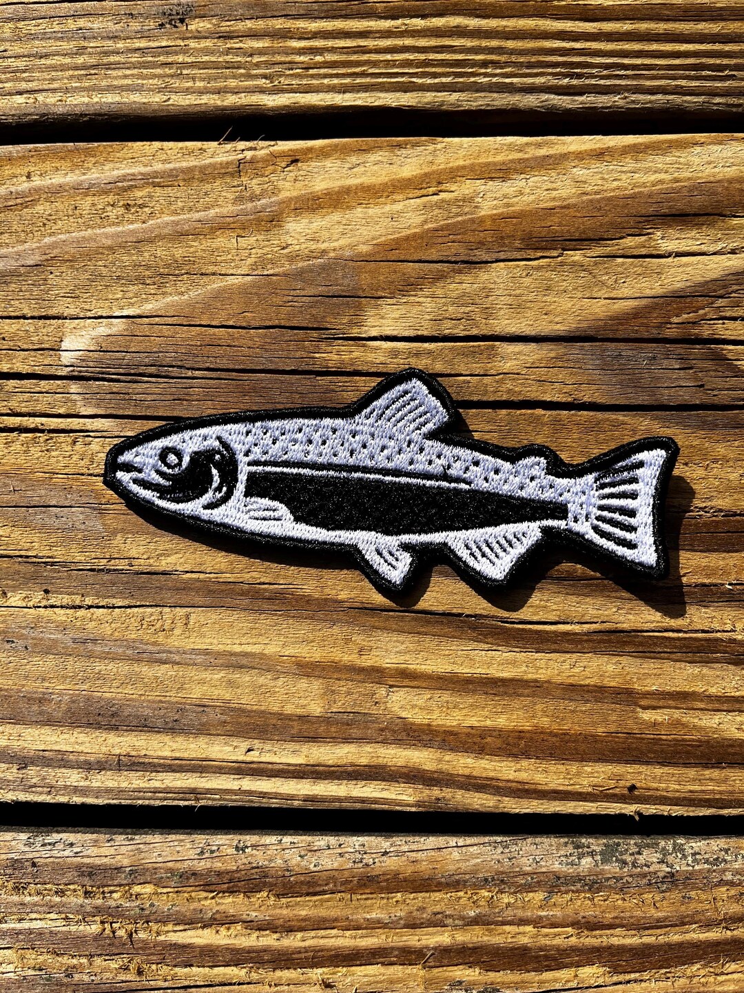 Trout Patch (iron on or Hook and Loop) for Hats, Bags, Jackets - Etsy
