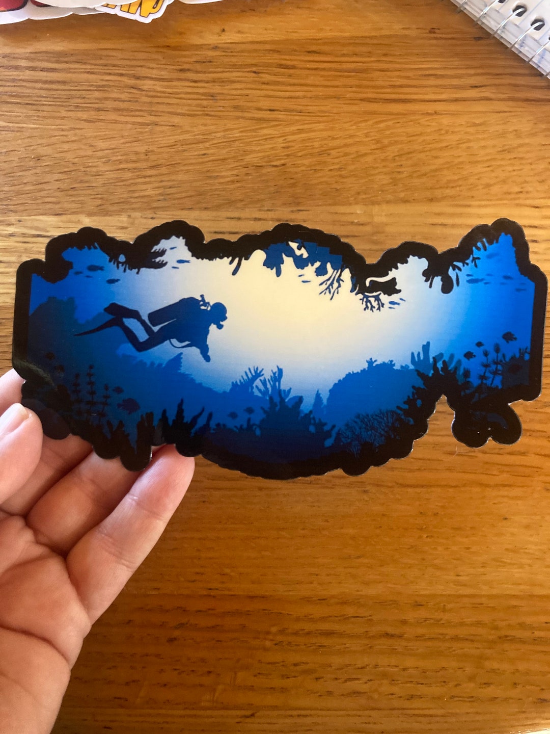Scuba Diver Sticker: Waterproof Vinyl Diving Decal - Etsy