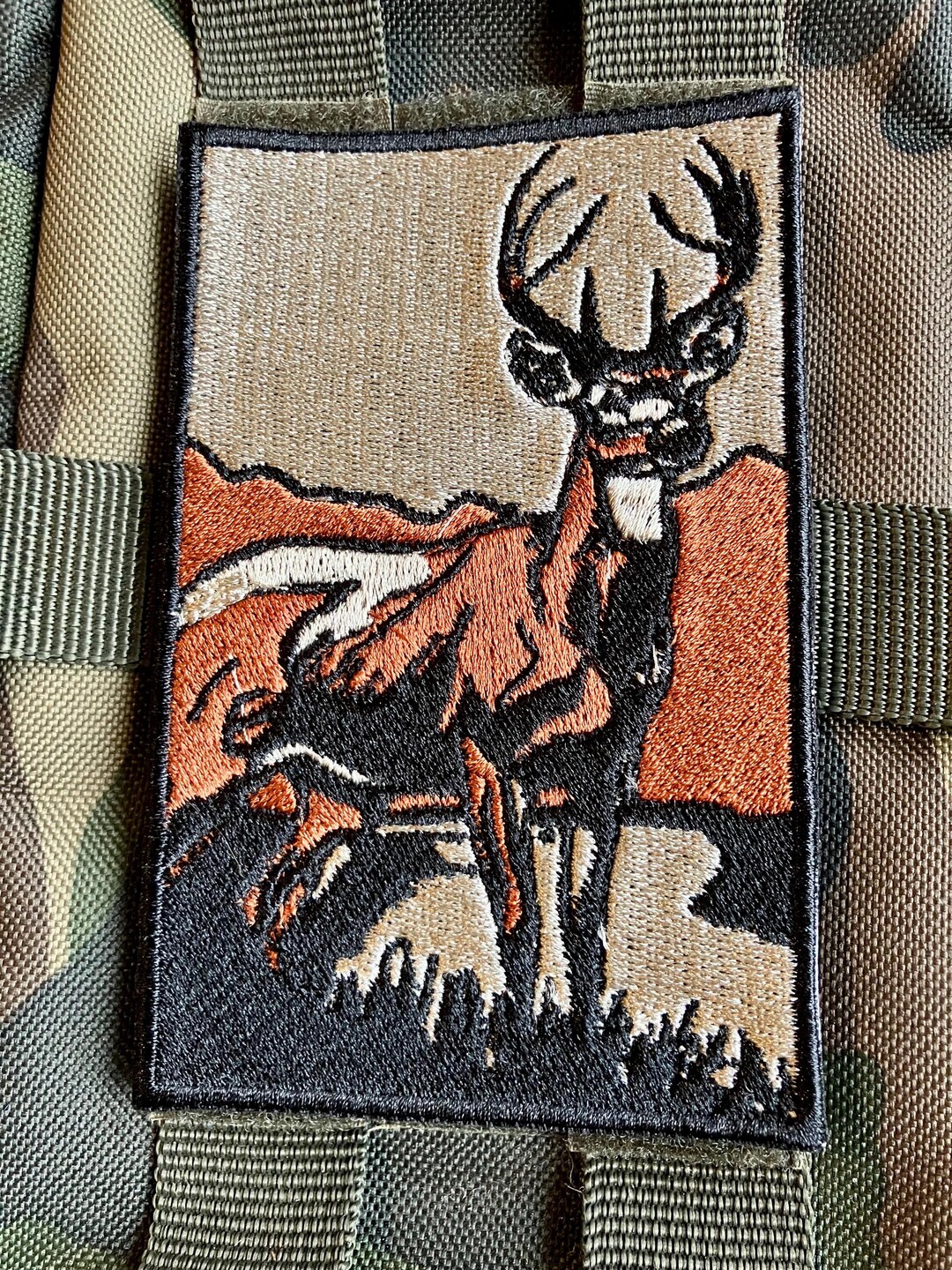 Deer Embroidered Patch (iron on or Velcro) - Etsy