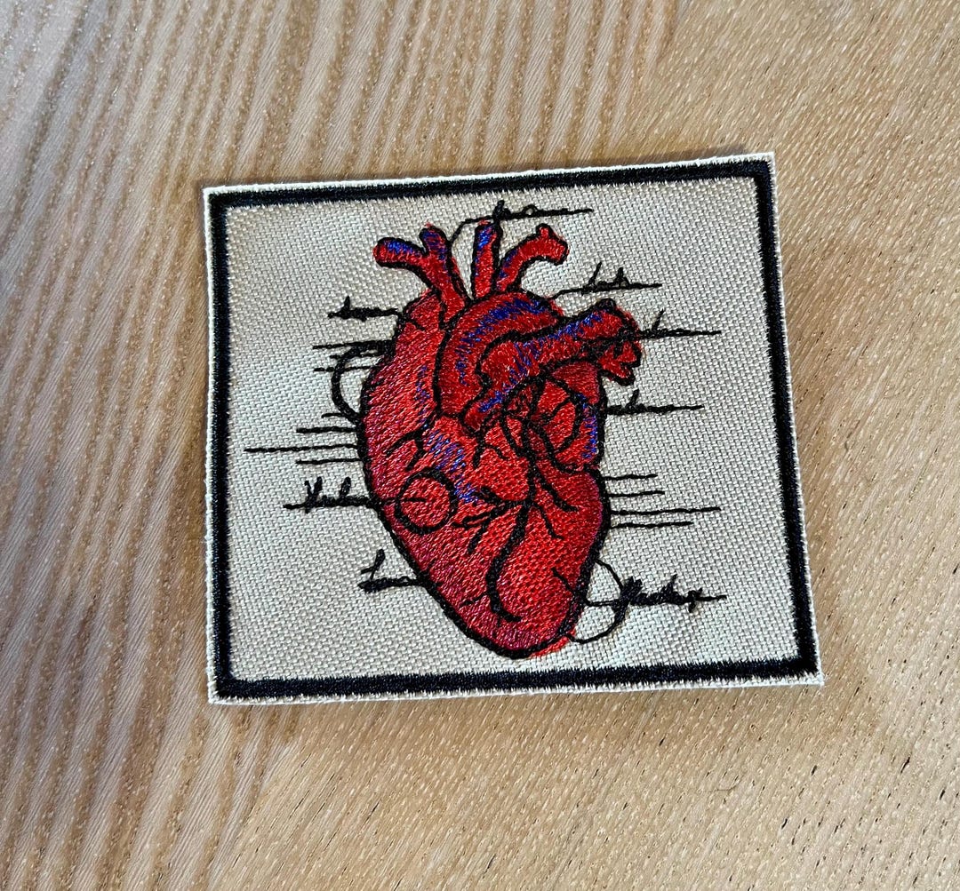 Anatomy Heart Embroidered Patch - Etsy
