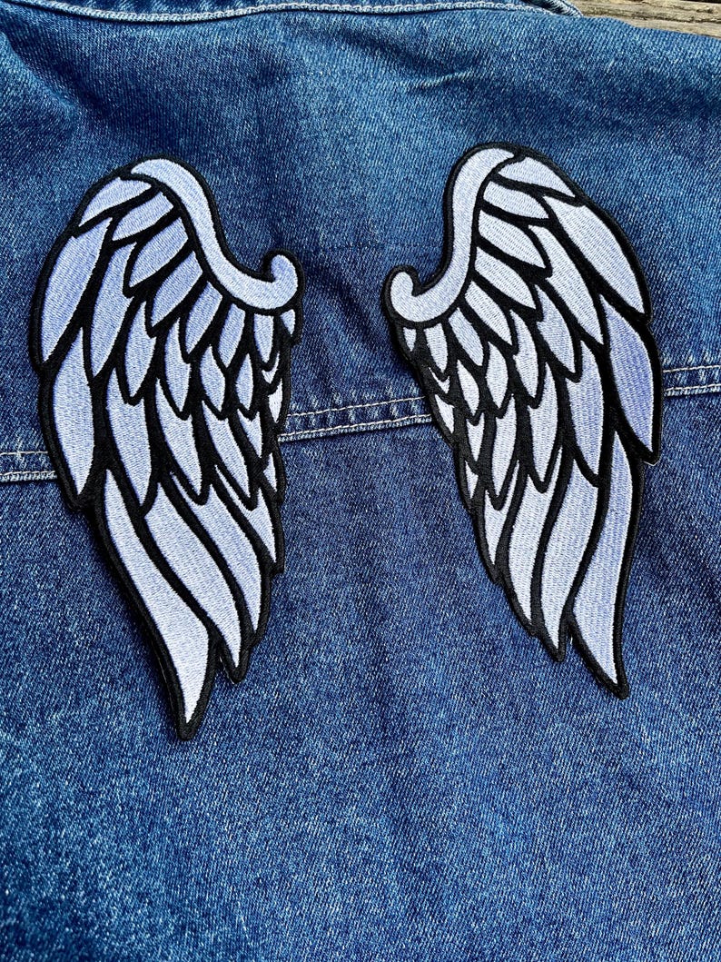 Angel Wings Large Embroidered Patches for Jackets, Vests, Bags (iron On ...