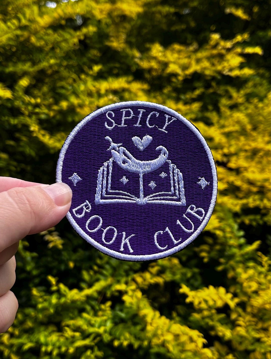 Spicy Book Club Patch (iron on or Hook and Loop) for Hats, Jackets ...