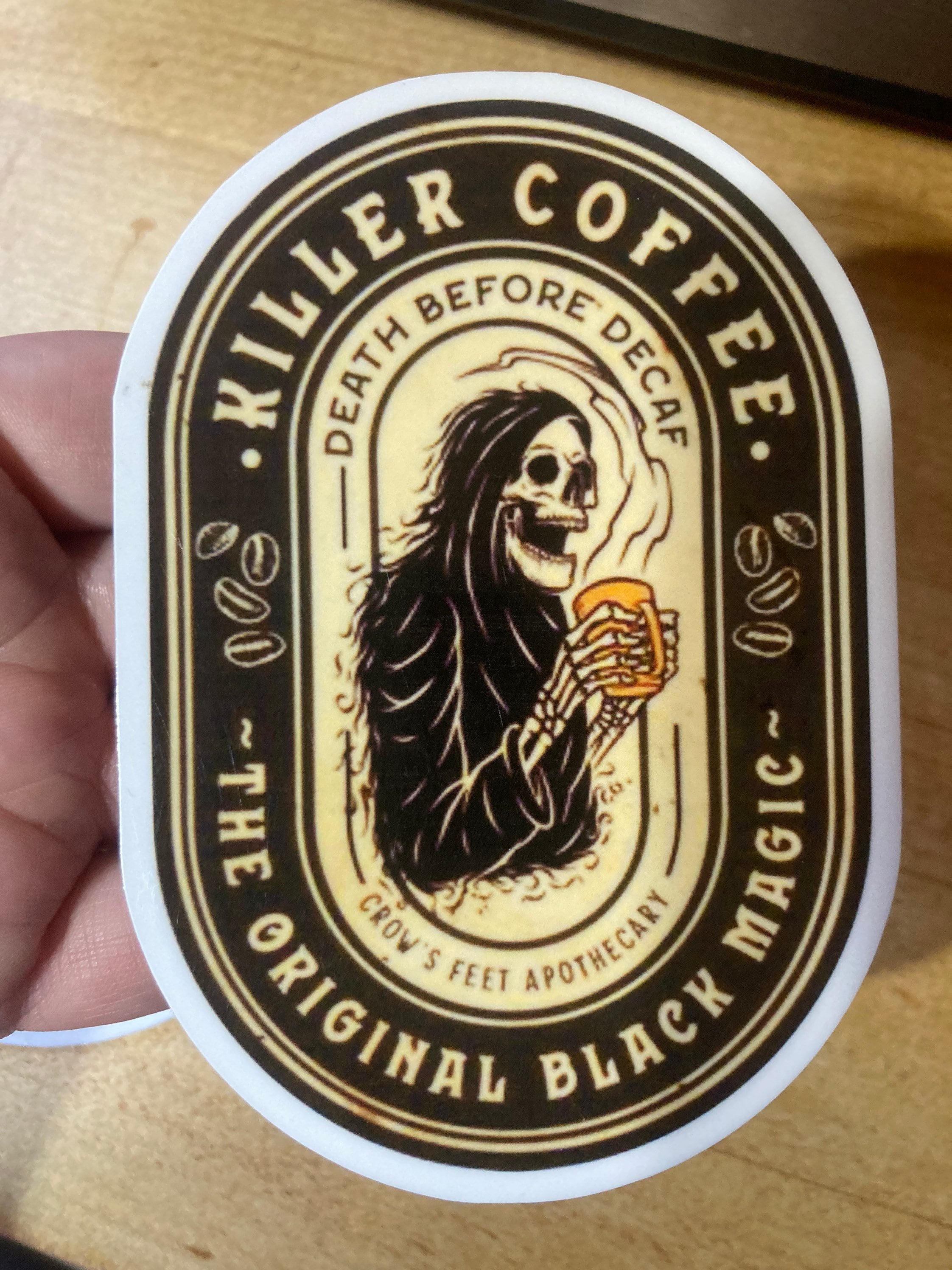 Skull Coffee Sticker - Etsy
