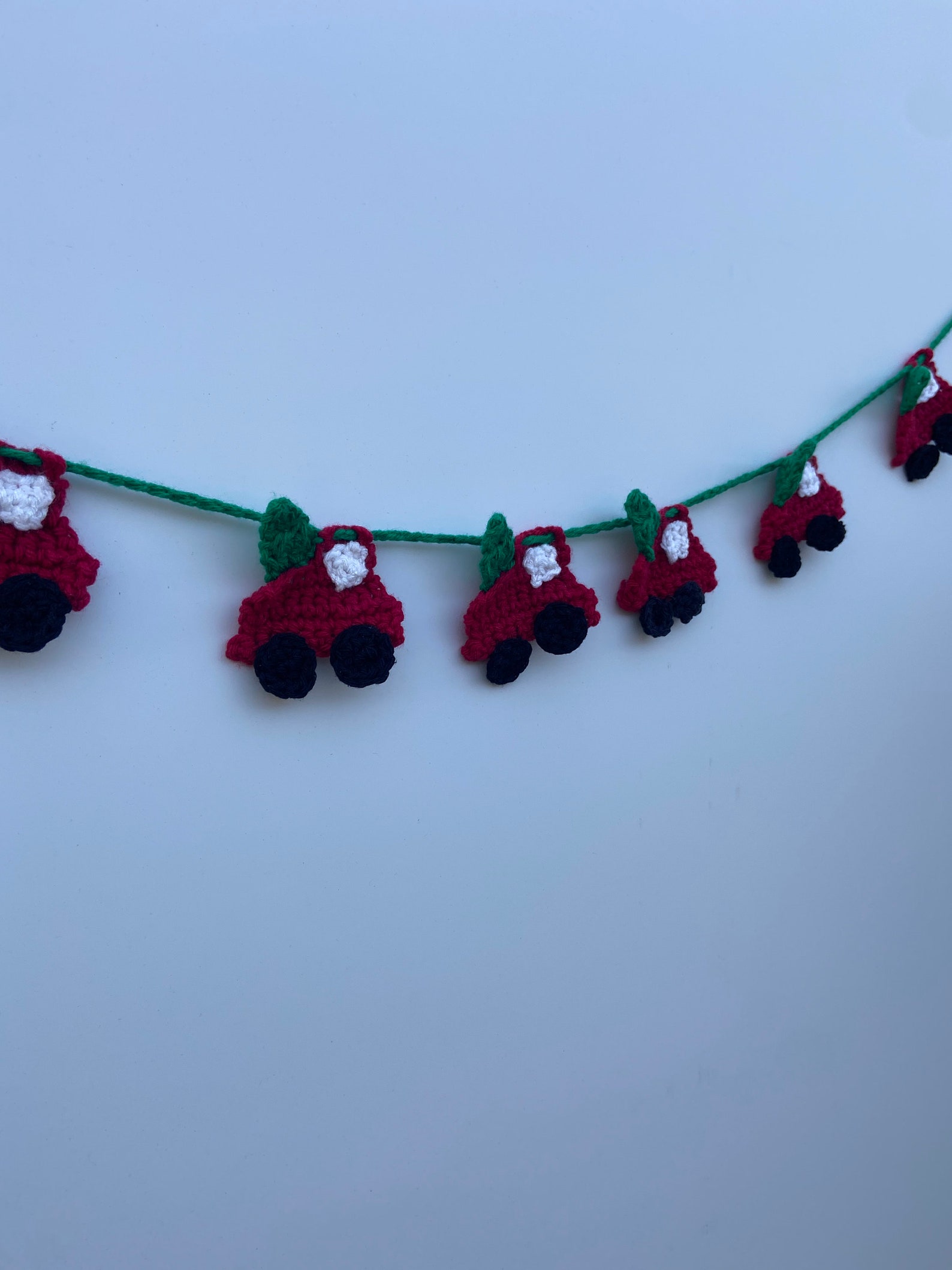 Red Truck Garland, Crochet Red Truck Garland , Christmas Garland ...