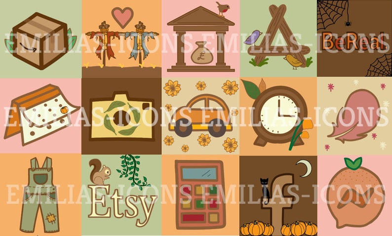 ORIGINAL Autumn / Fall Aesthetic IOS 14 App Icon Pack - Etsy