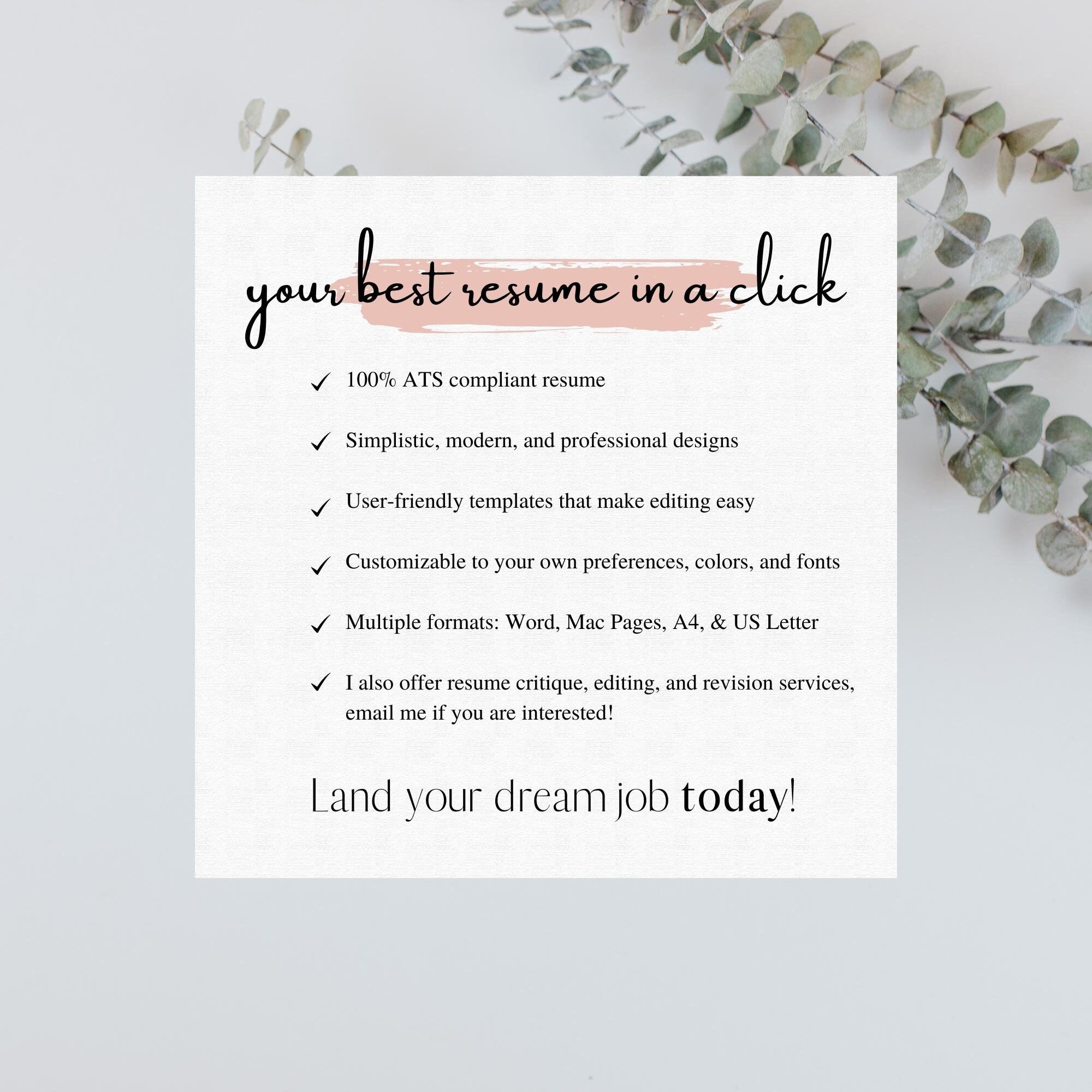 Resume Template AST Friendly, Resume Template for Students, Resume ...