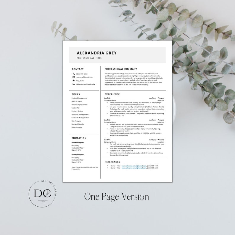 Resume Template AST Friendly, Resume Template for Students, Resume ...