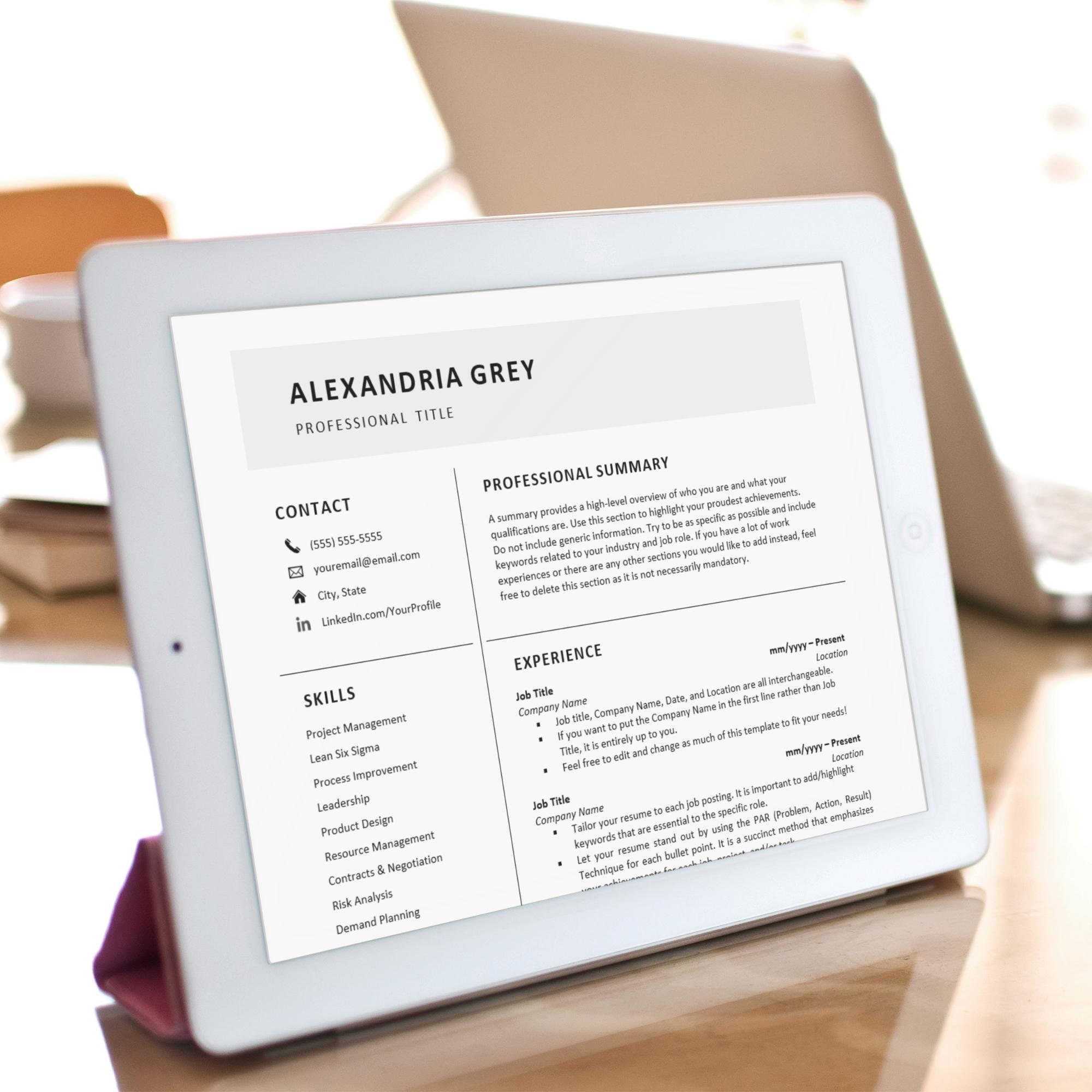 Resume Template AST Friendly, Resume Template for Students, Resume ...