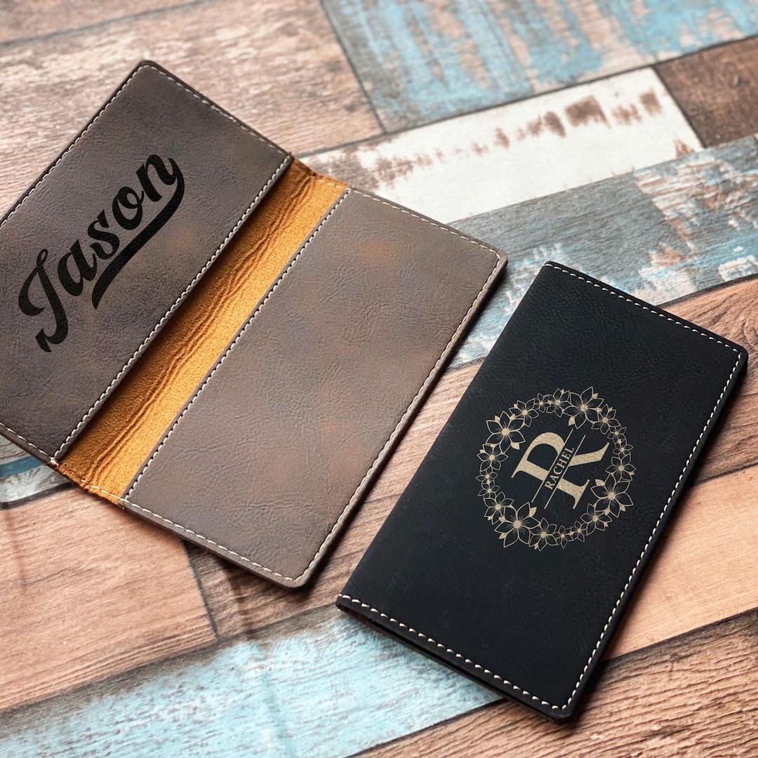 Personalized Checkbook Cover, Checkbook Wallet and Holder, Leather ...