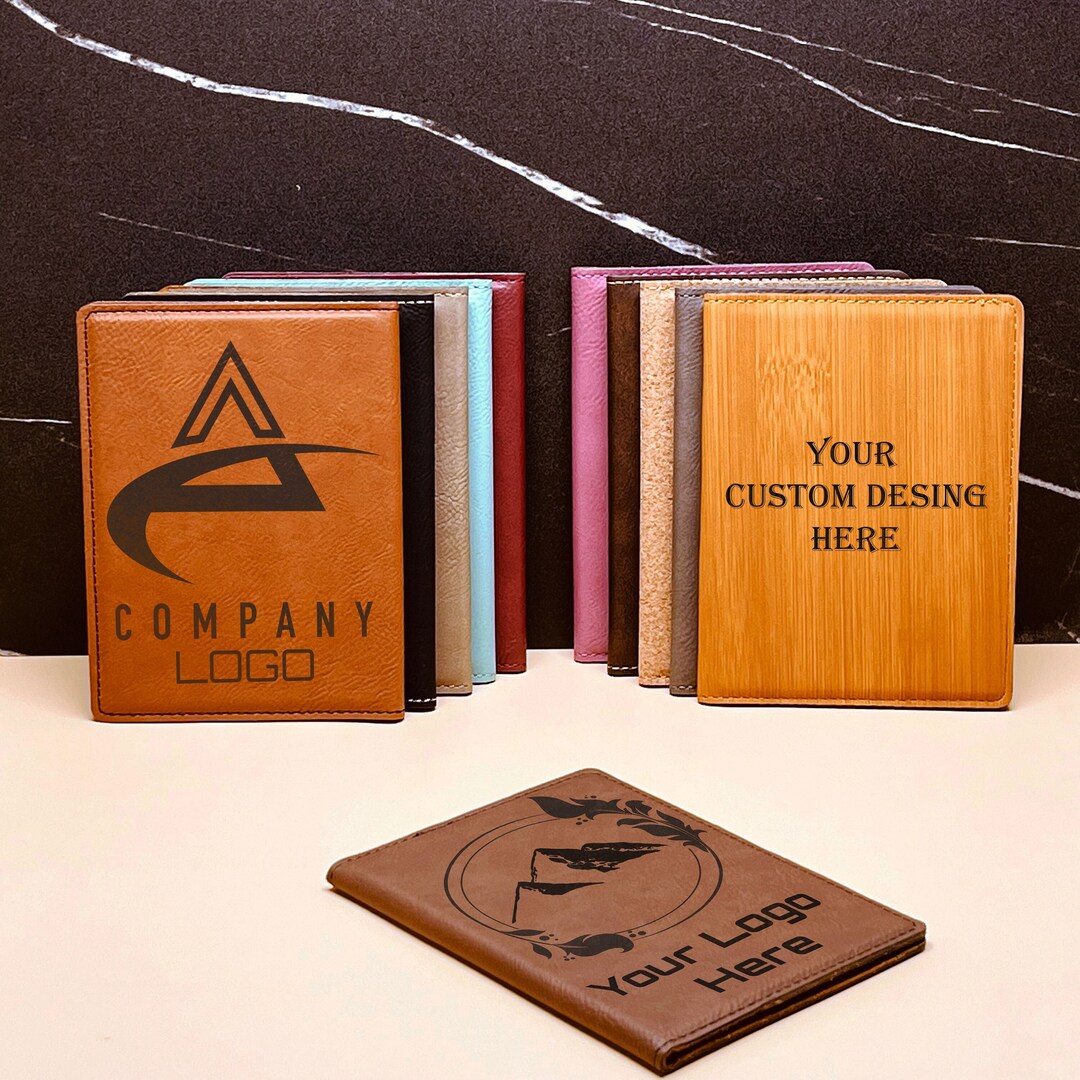 Custom Company Logo Leather Passport Cover, Company Logo Gift for ...