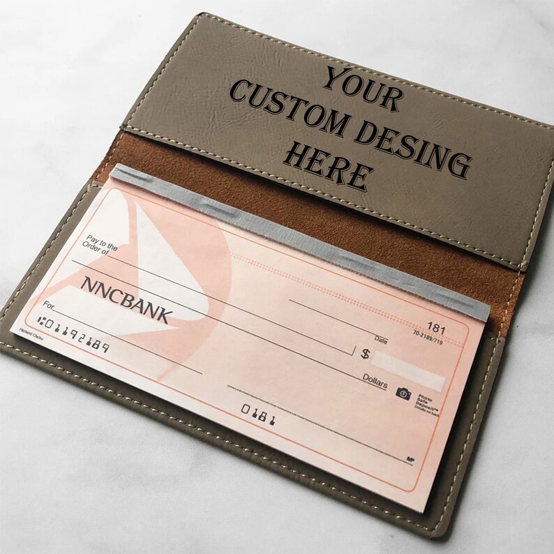 Custom Company Logo Checkbook Cover Pesonalized Business - Etsy