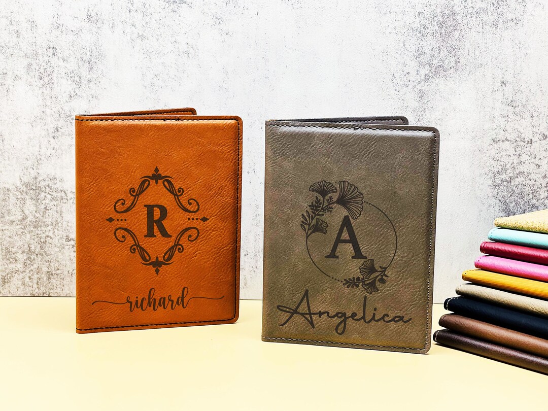 Personalized Passport Cover, Custom Name Leather Passport Holder ...