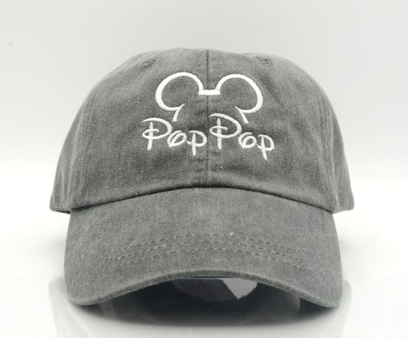 Pop Pop Hat Custom TEXT Mouse Head Hat Disney Baseball Caps - Etsy
