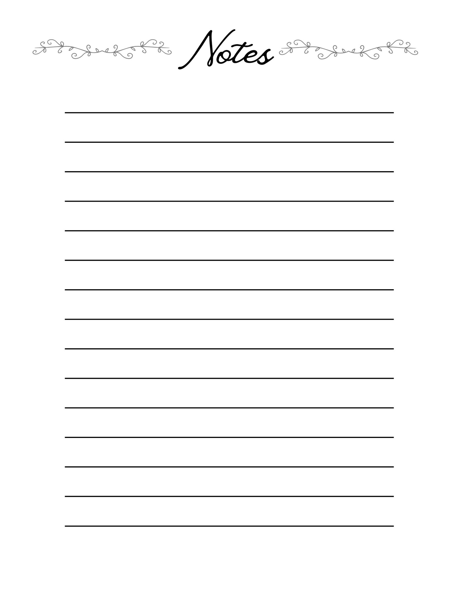 Class Notes, Notes, Note Sheet, Printable Note Sheet, Lined Note Paper ...