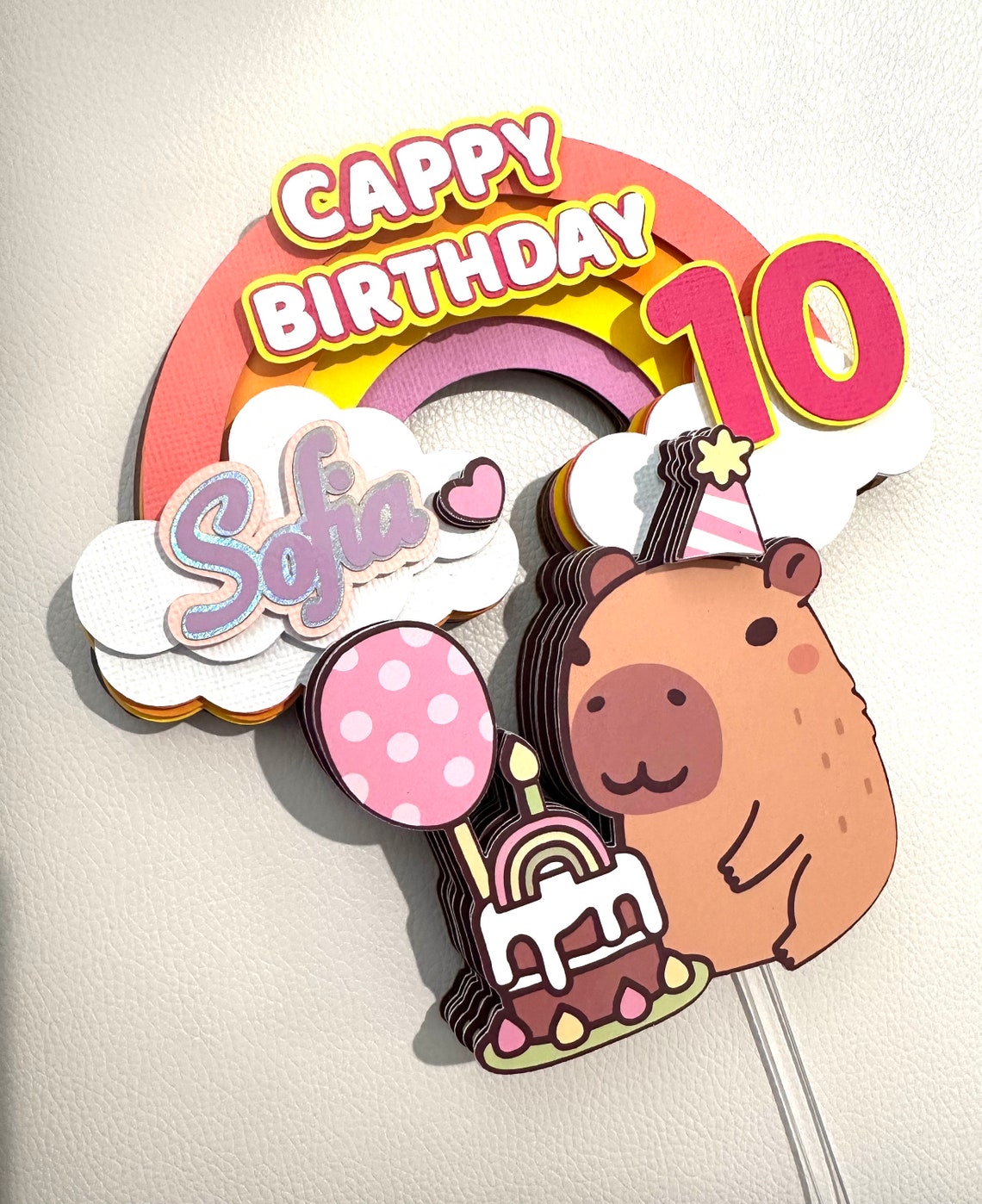 Cappy Birthday,capybara Party,capybara Cake Toppe,capybara Cupcake ...