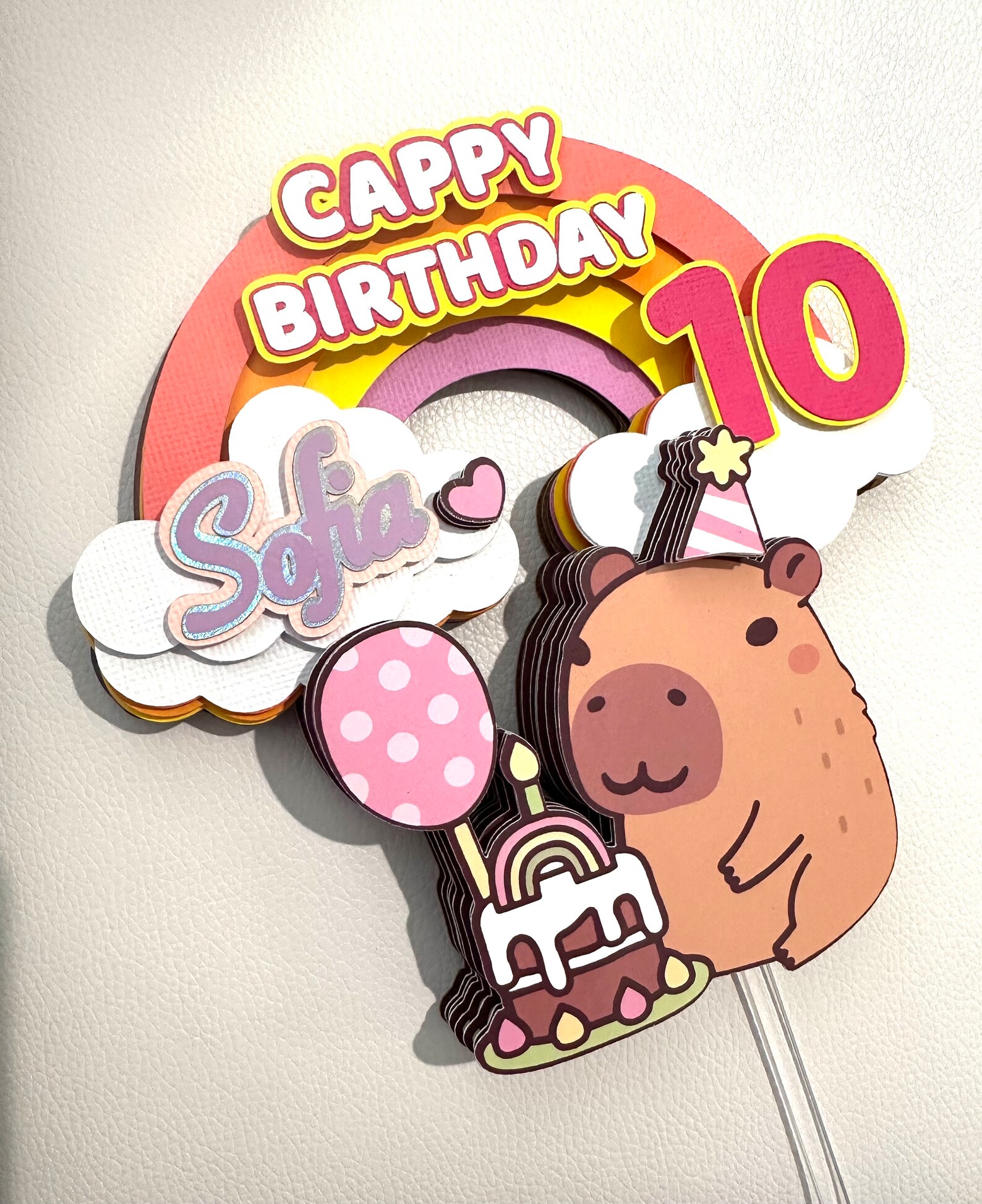 Cappy Birthday,capybara Party,capybara Cake Toppe,capybara Cupcake ...