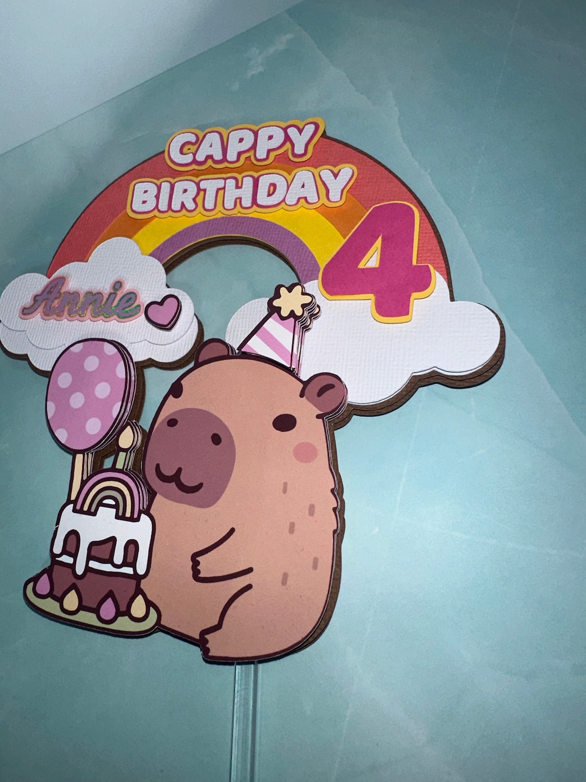 Capybara Cake Topper,capybara Birthday,capybara Party,capybara Cupcake ...