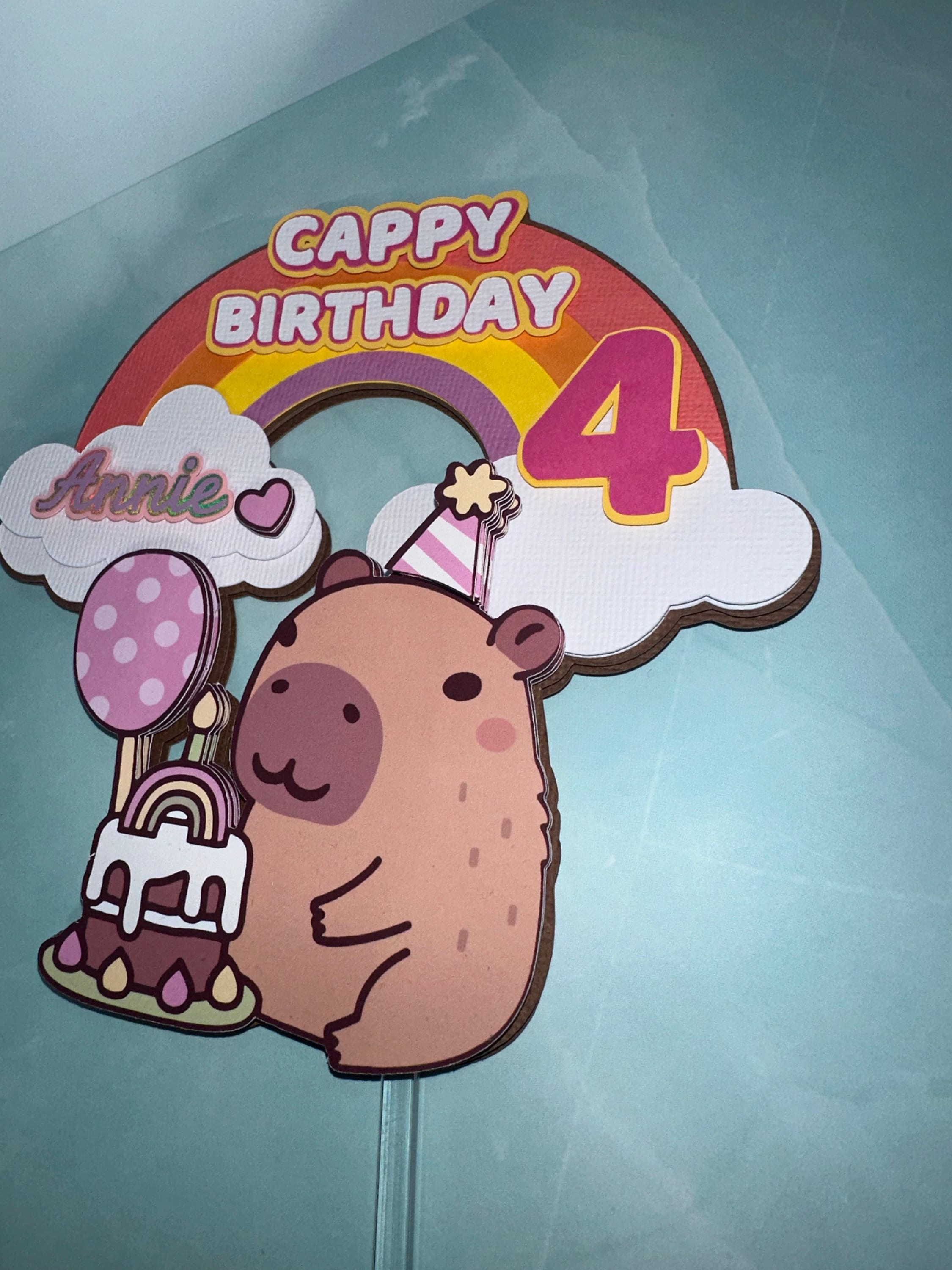 Capybara Cake Topper,capybara Birthday,capybara Party,capybara Cupcake ...