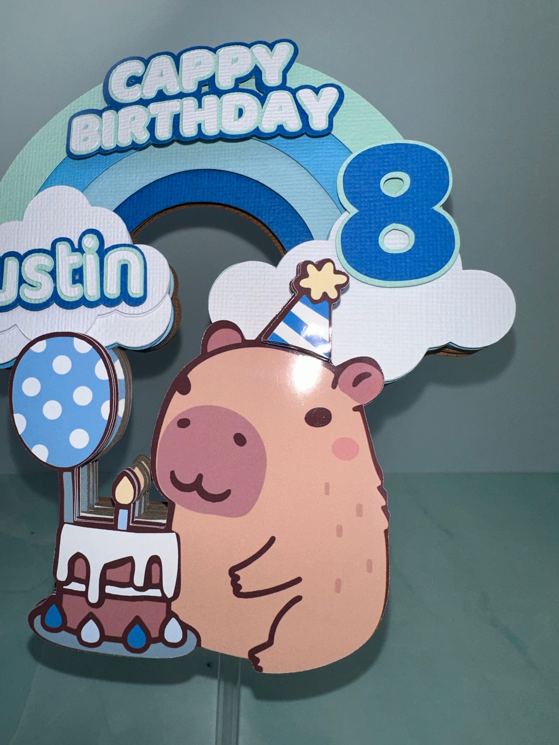 Capybara Cake Topper Boy,capybara Party,capy Birthday,capybara Birthday ...
