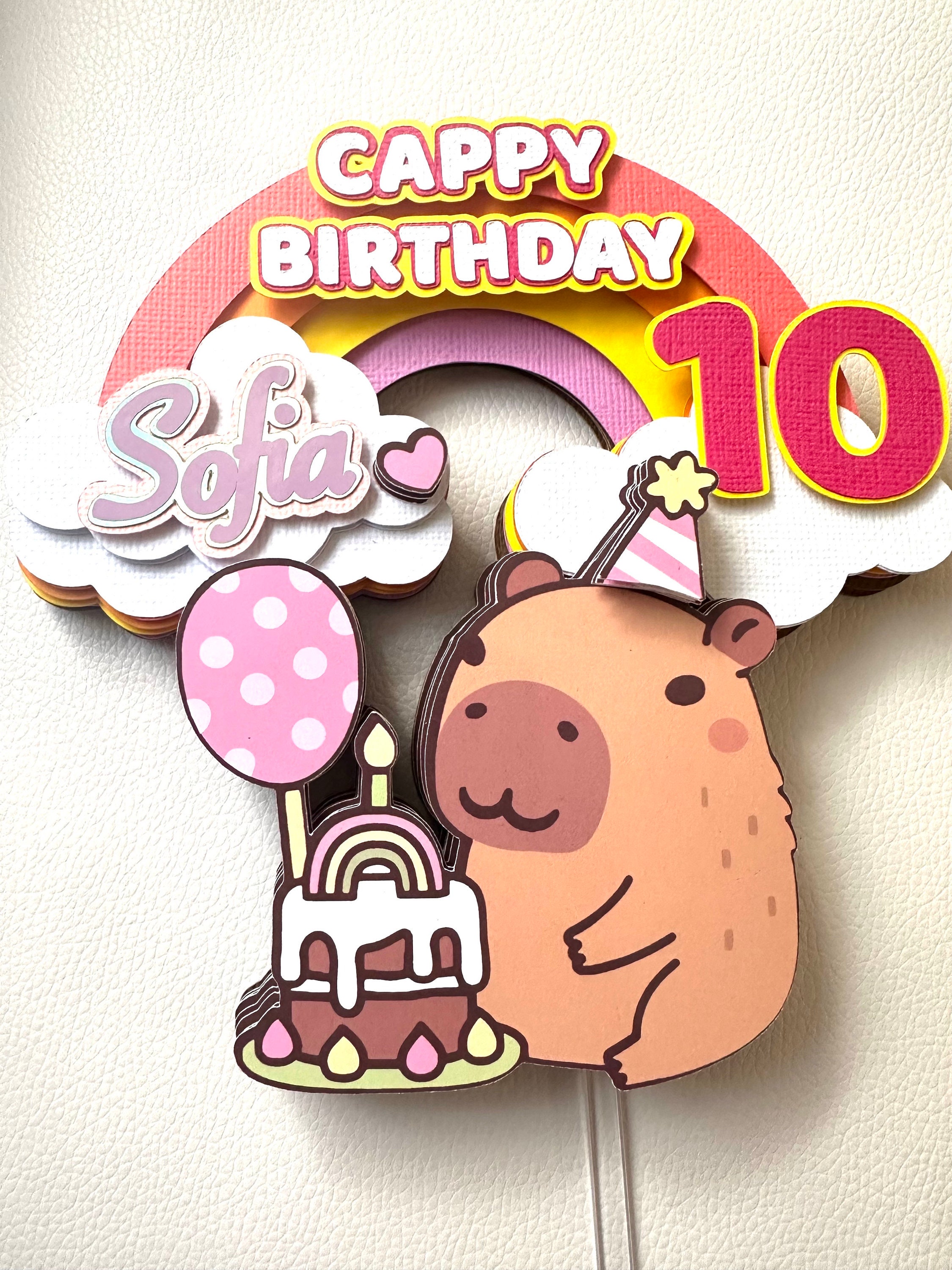 Cappy Birthday,capybara Party,capybara Cake Toppe,capybara Cupcake ...