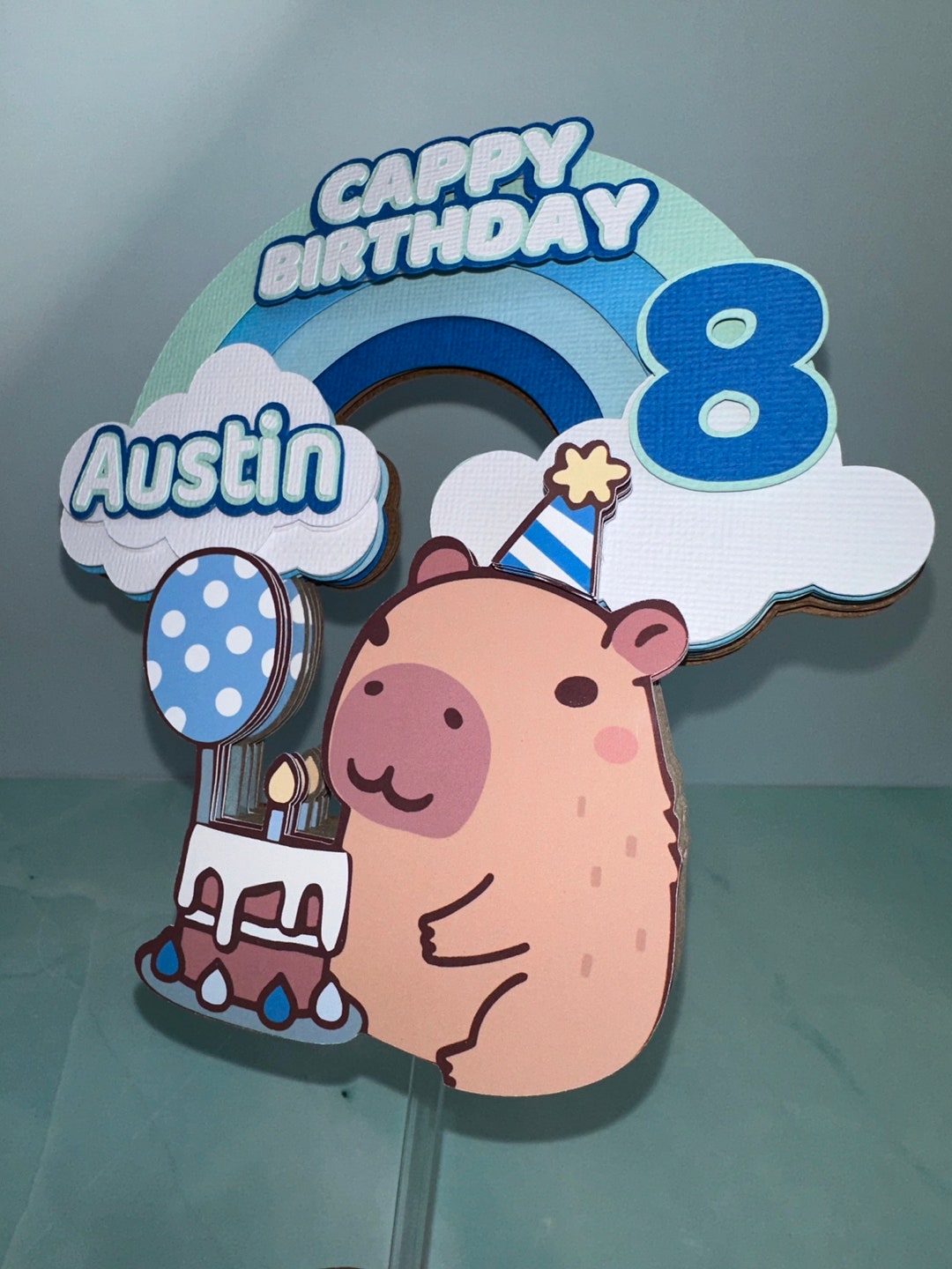 Capybara Cake Topper Boy,capybara Party,capy Birthday,capybara Birthday ...