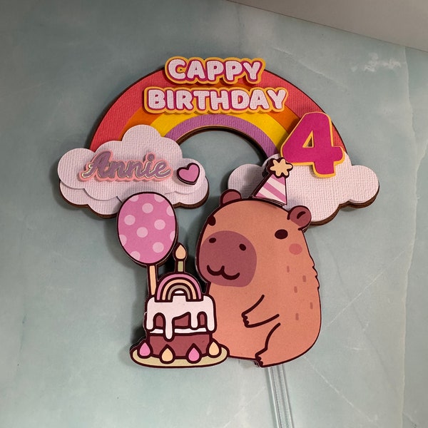 Cake topper capybara - Etsy España