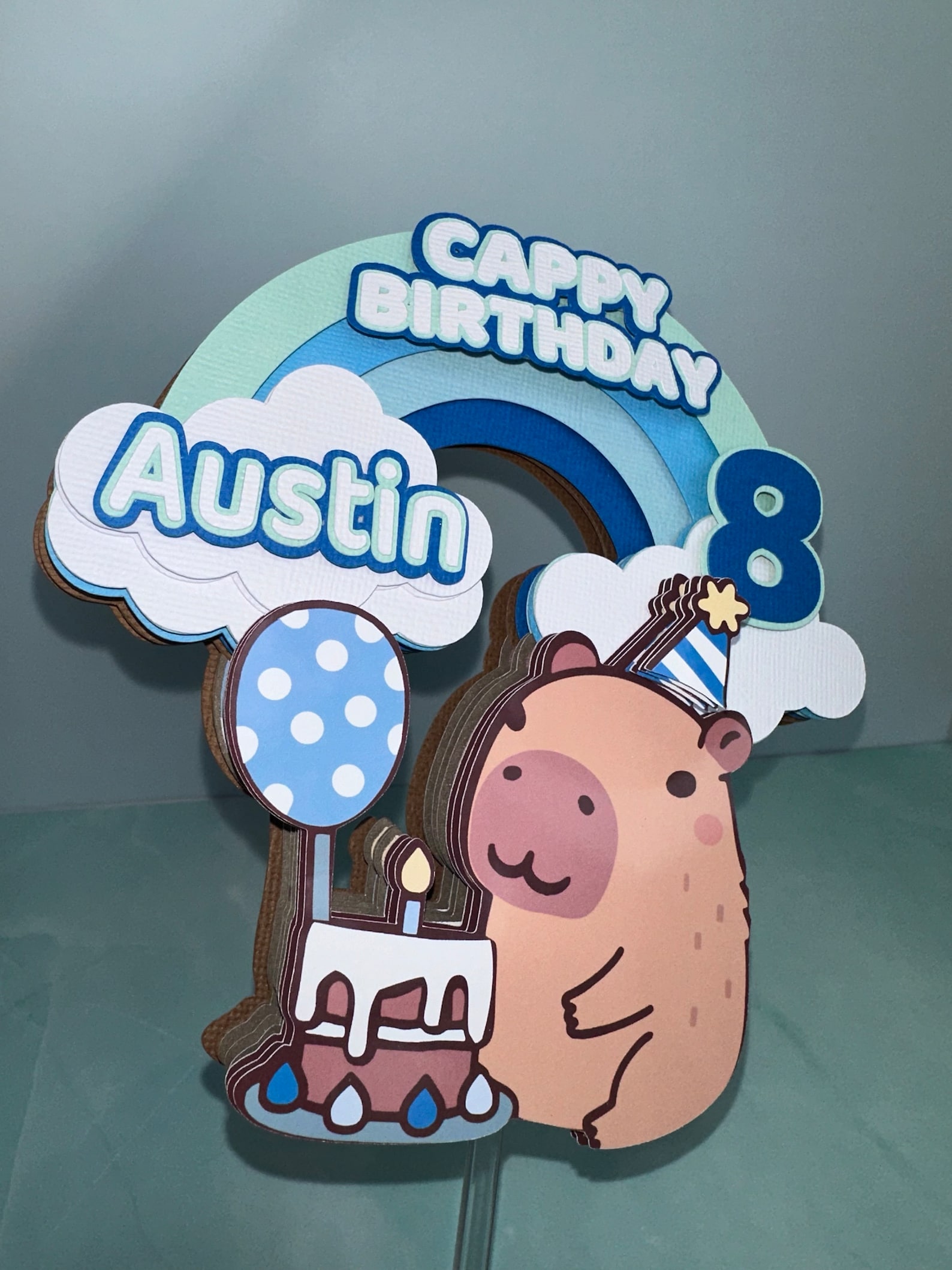 Capybara Cake Topper Boy,capybara Party,capy Birthday,capybara Birthday ...