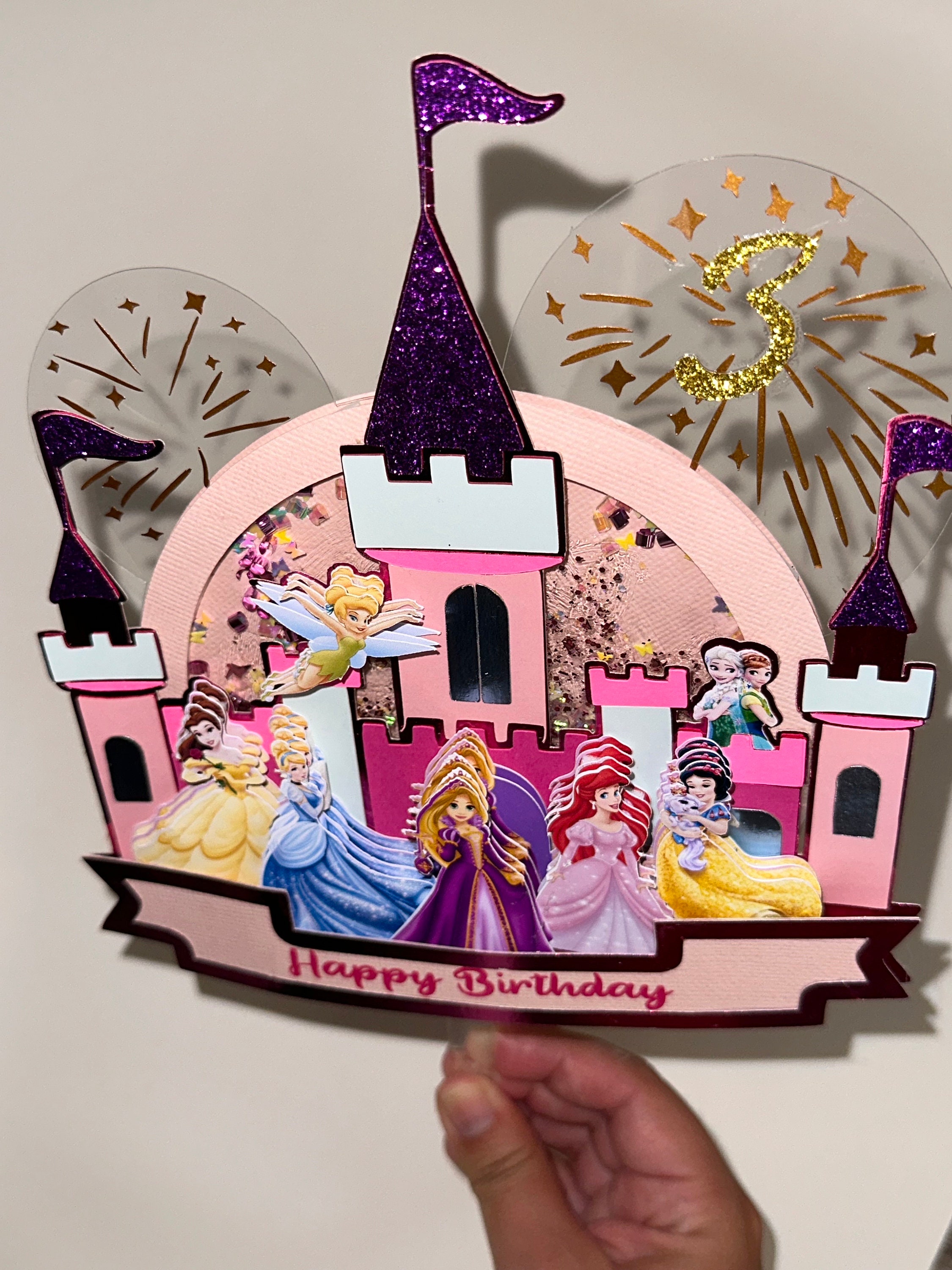 Princess Cake Topper, Princess Cake Topper Birthday, Cardstock Cake ...