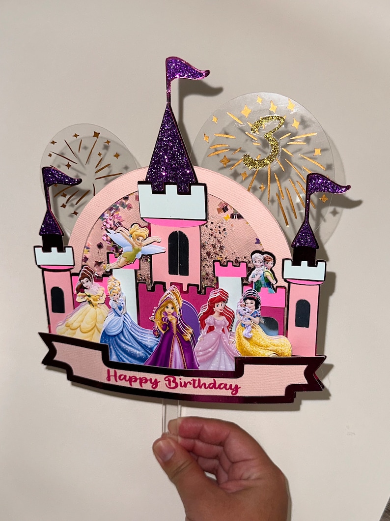 Princess Cake Topper, Princess Cake Topper Birthday, Cardstock Cake ...