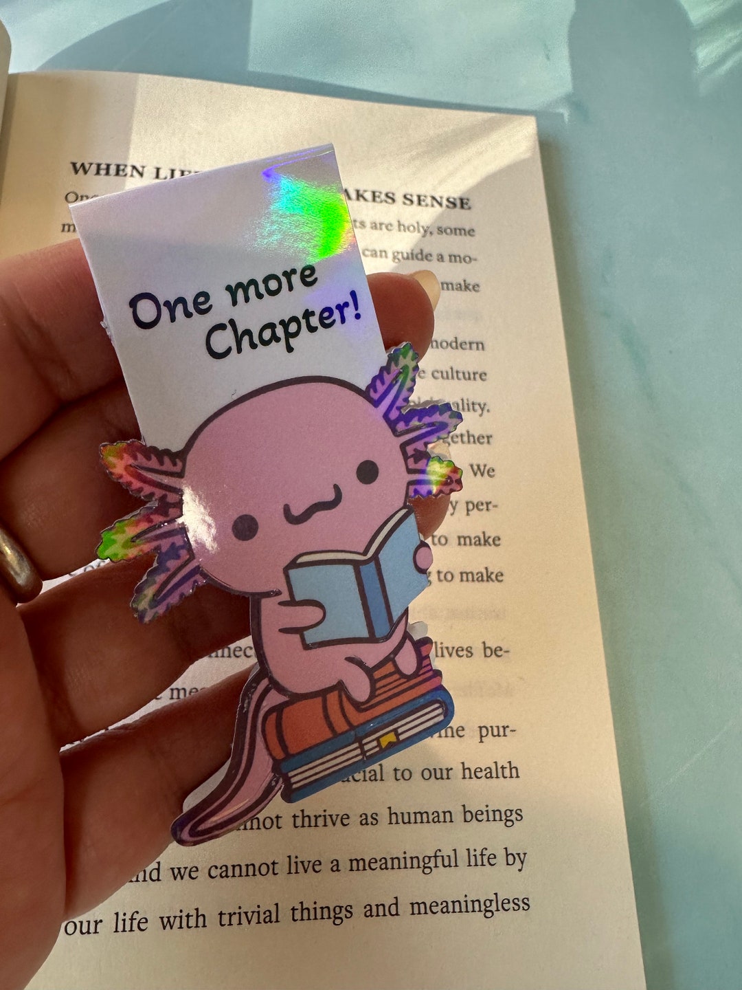Axolotl Magnetic Bookmarks,axolotl Holographic Bookmarks,book ...