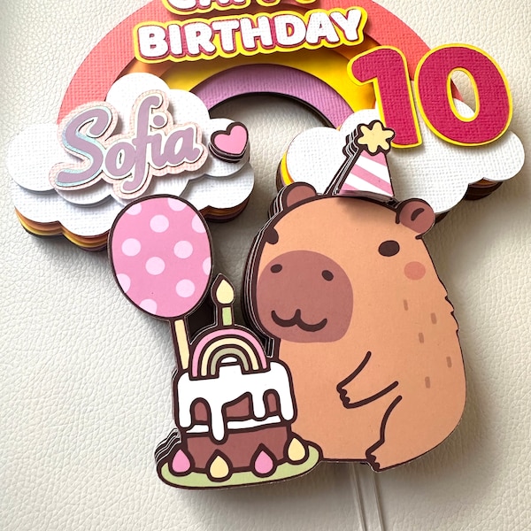 Capybara cake topper - Etsy México