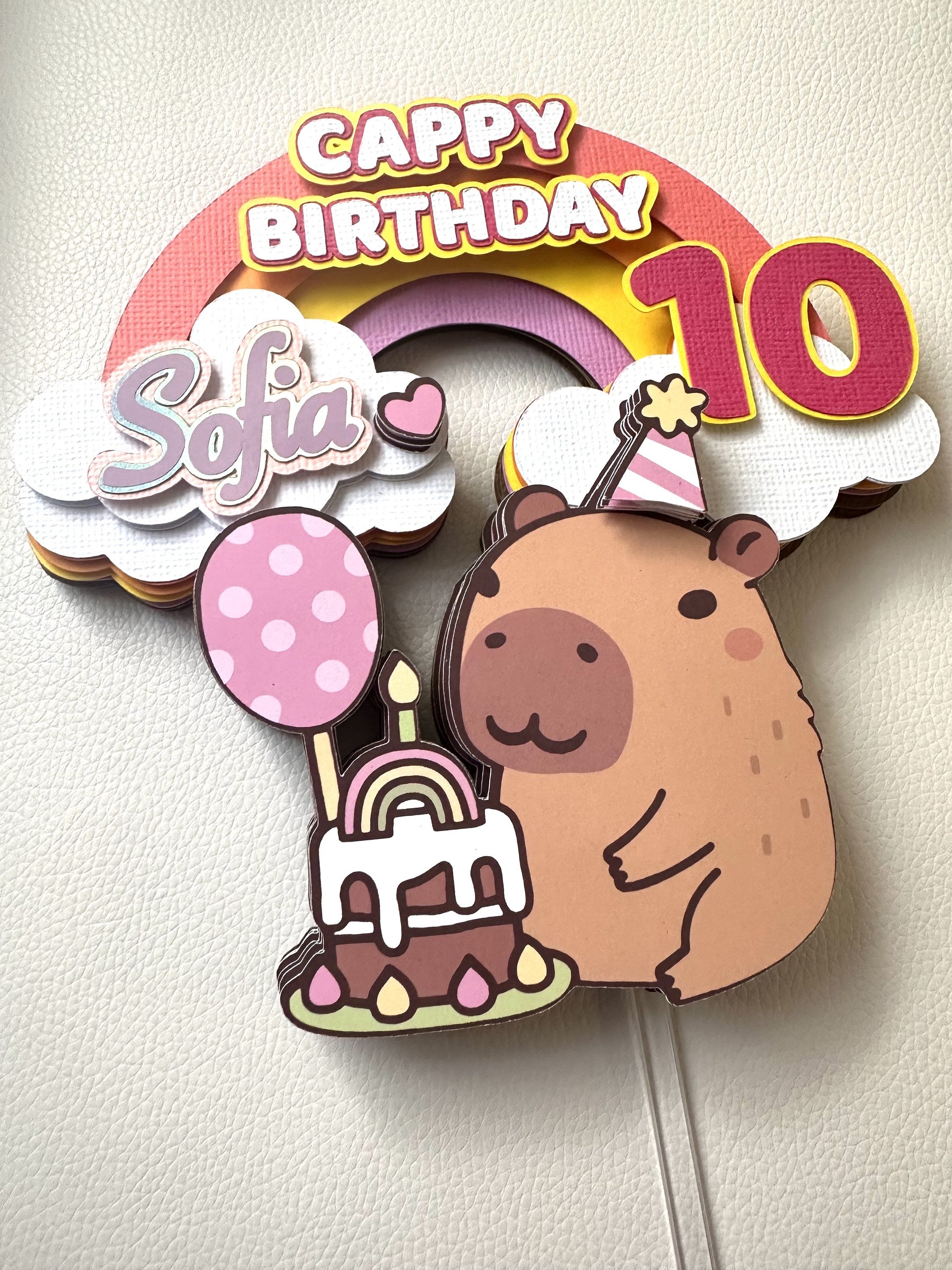 Cappy Birthday,capybara Party,capybara Cake Toppe,capybara Cupcake ...