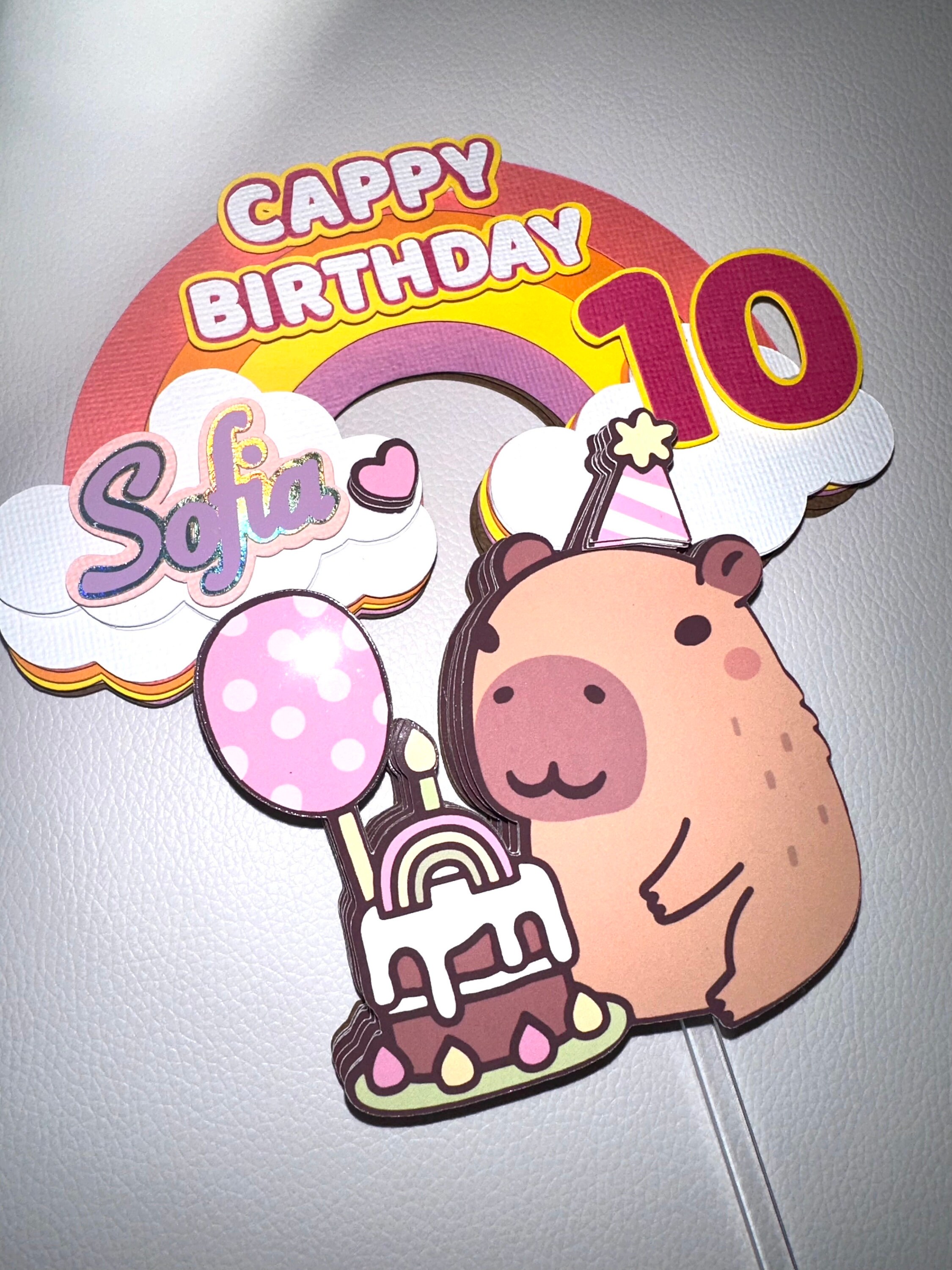 Cappy Birthday,capybara Party,capybara Cake Toppe,capybara Cupcake ...