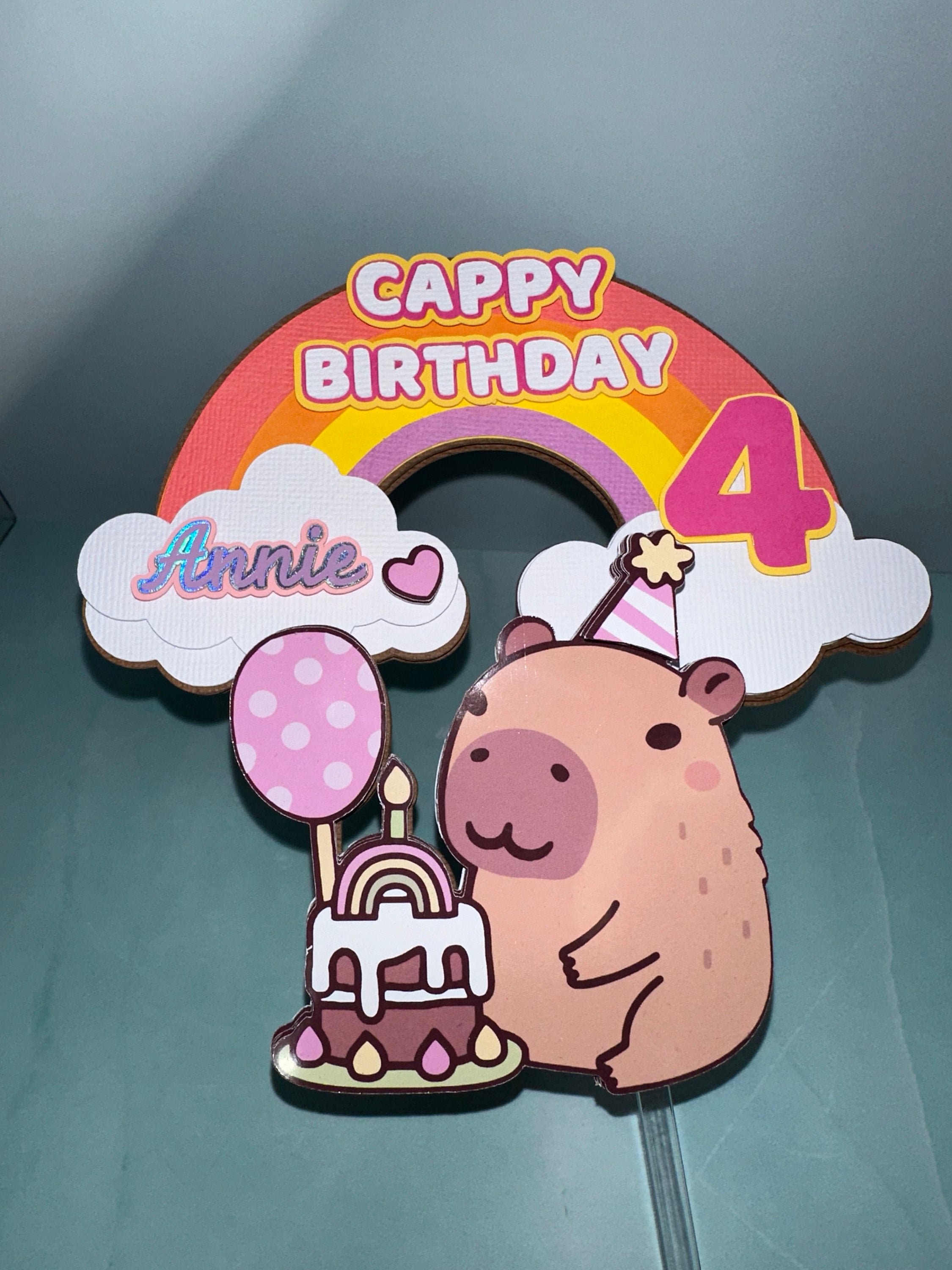 Capybara Cake Topper,capybara Birthday,capybara Party,capybara Cupcake Toppers,capy Birthday ...