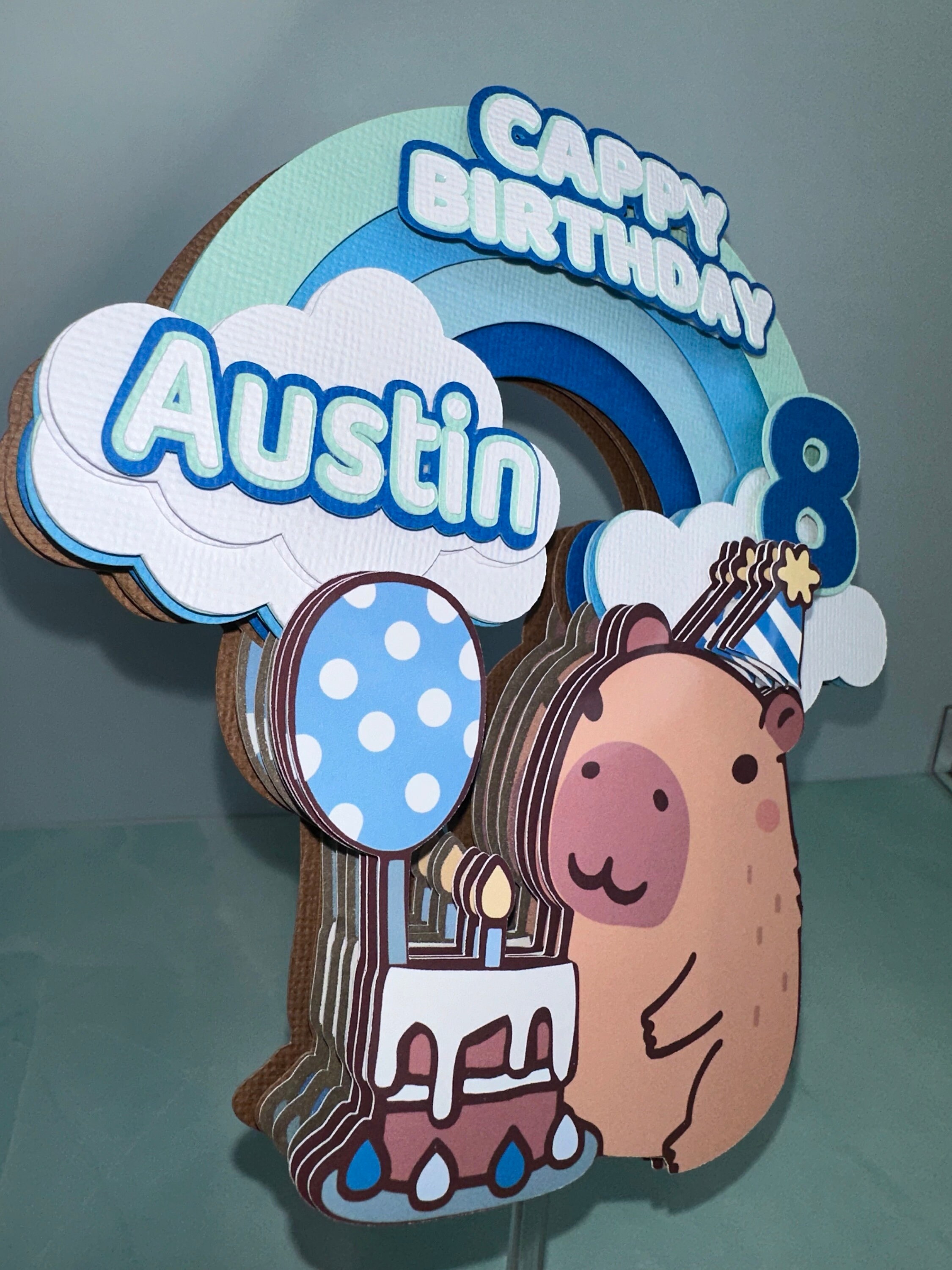 Capybara Cake Topper Boy,capybara Party,capy Birthday,capybara Birthday ...