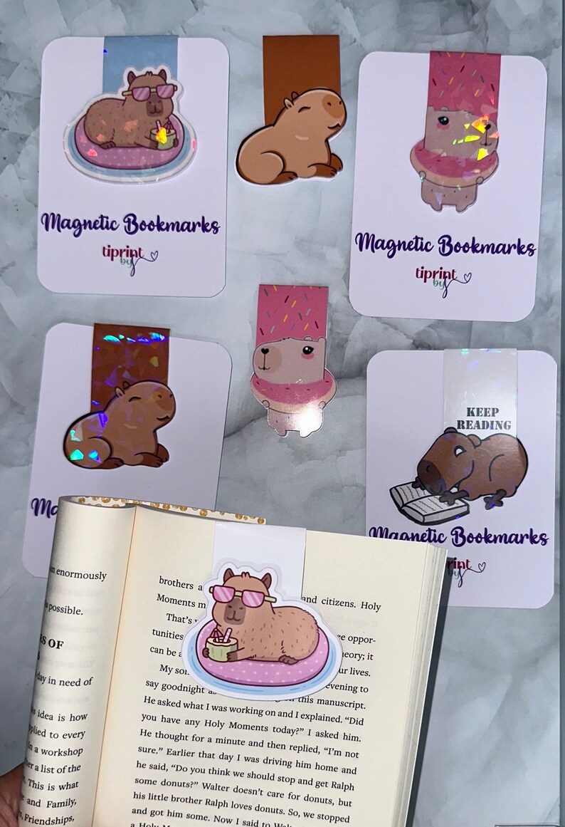 Capybara Magnetic Bookmarkscapybara Holographic - Etsy