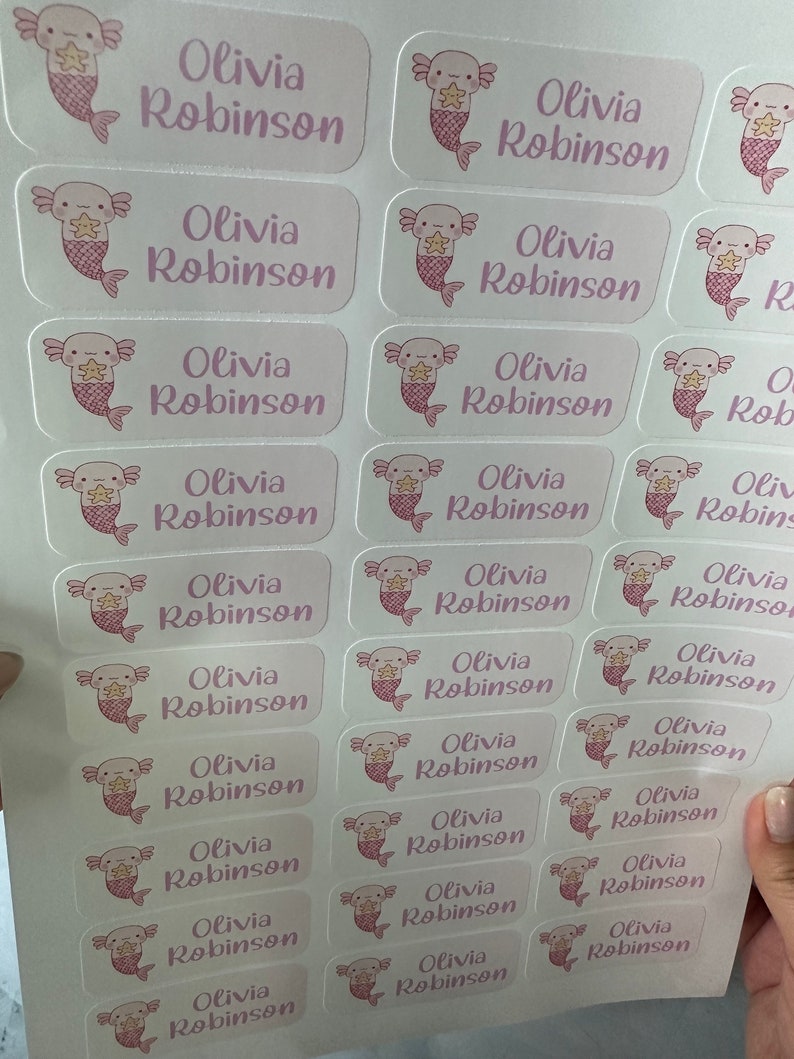 Adorable Axololt Label, Party Decor Label, Axolotl Mermaid Valentine ...