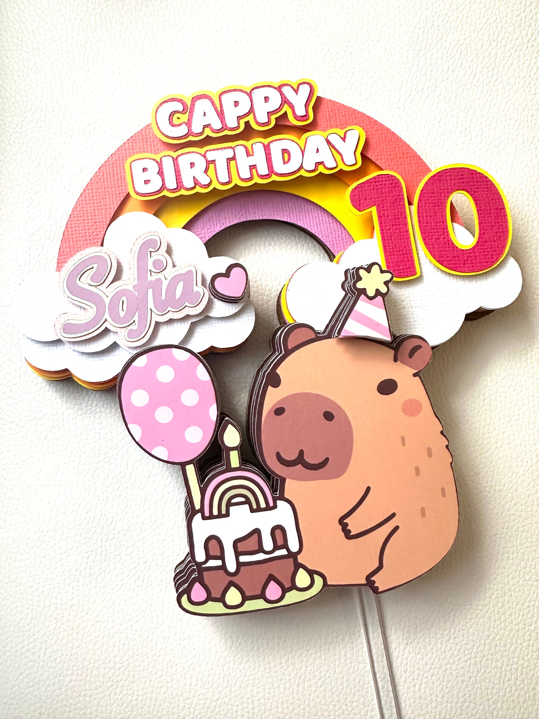 Cappy Birthday,capybara Party,capybara Cake Toppe,capybara Cupcake ...