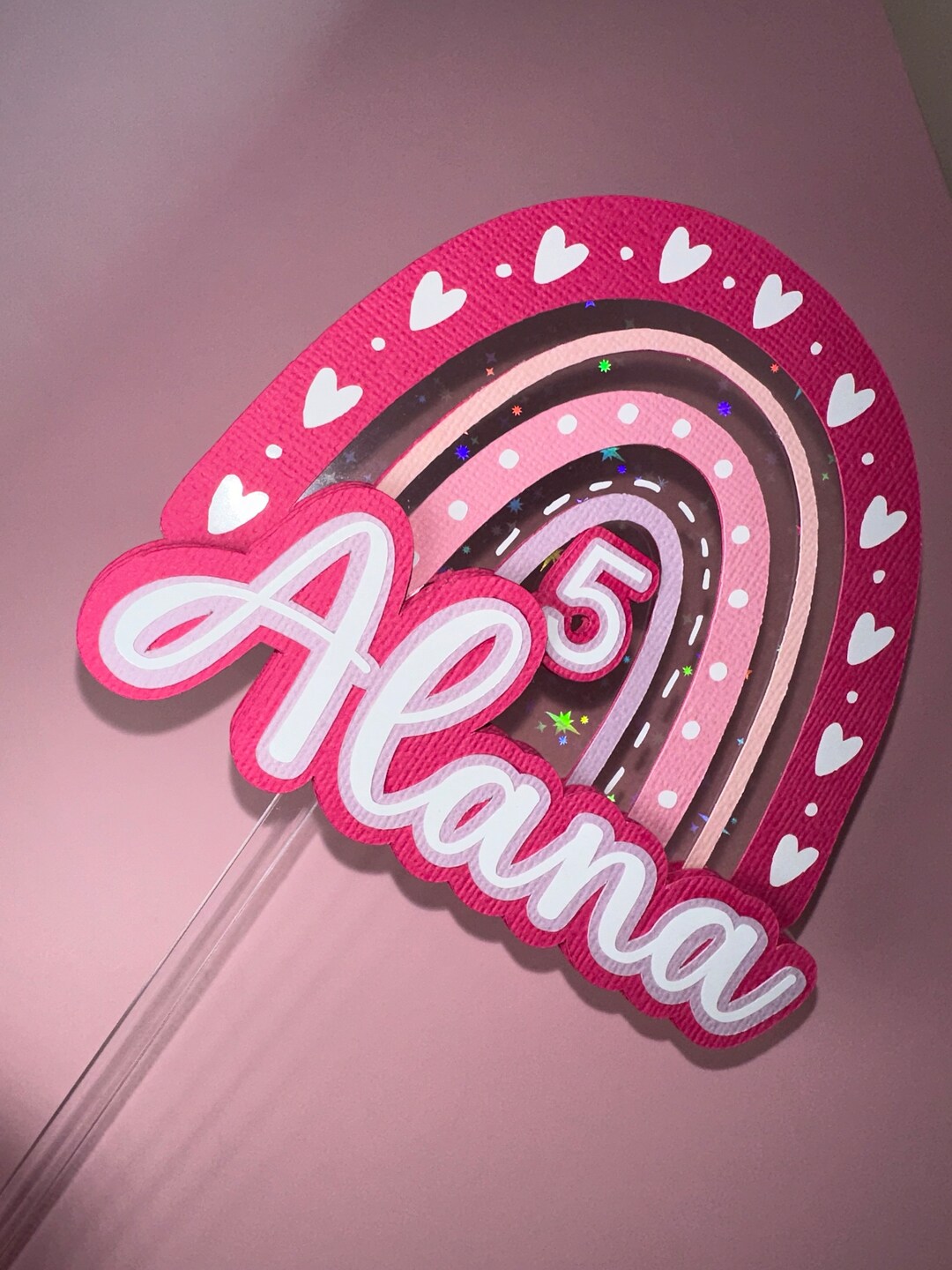 Rainbow Cake Topper, Rainbow Birthday,rainbow Party,rainbow Cupcake ...