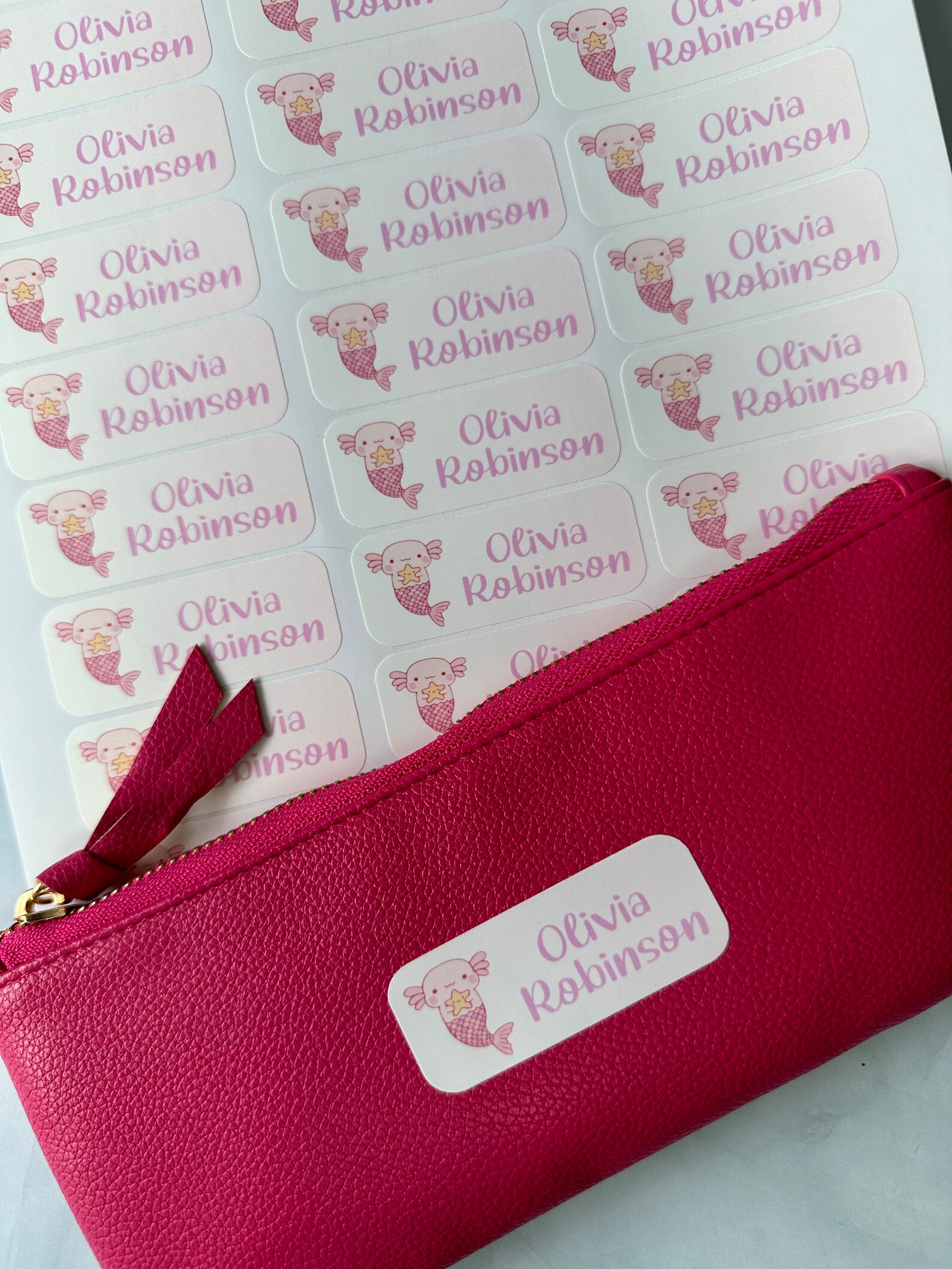 Adorable Axololt Label, Party Decor Label, Axolotl Mermaid Valentine ...