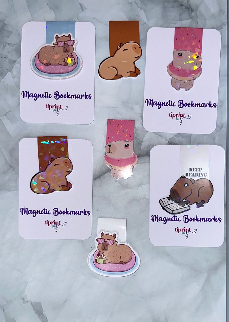 Capybara Magnetic Bookmarks,capybara Holographic Bookmarks,book ...