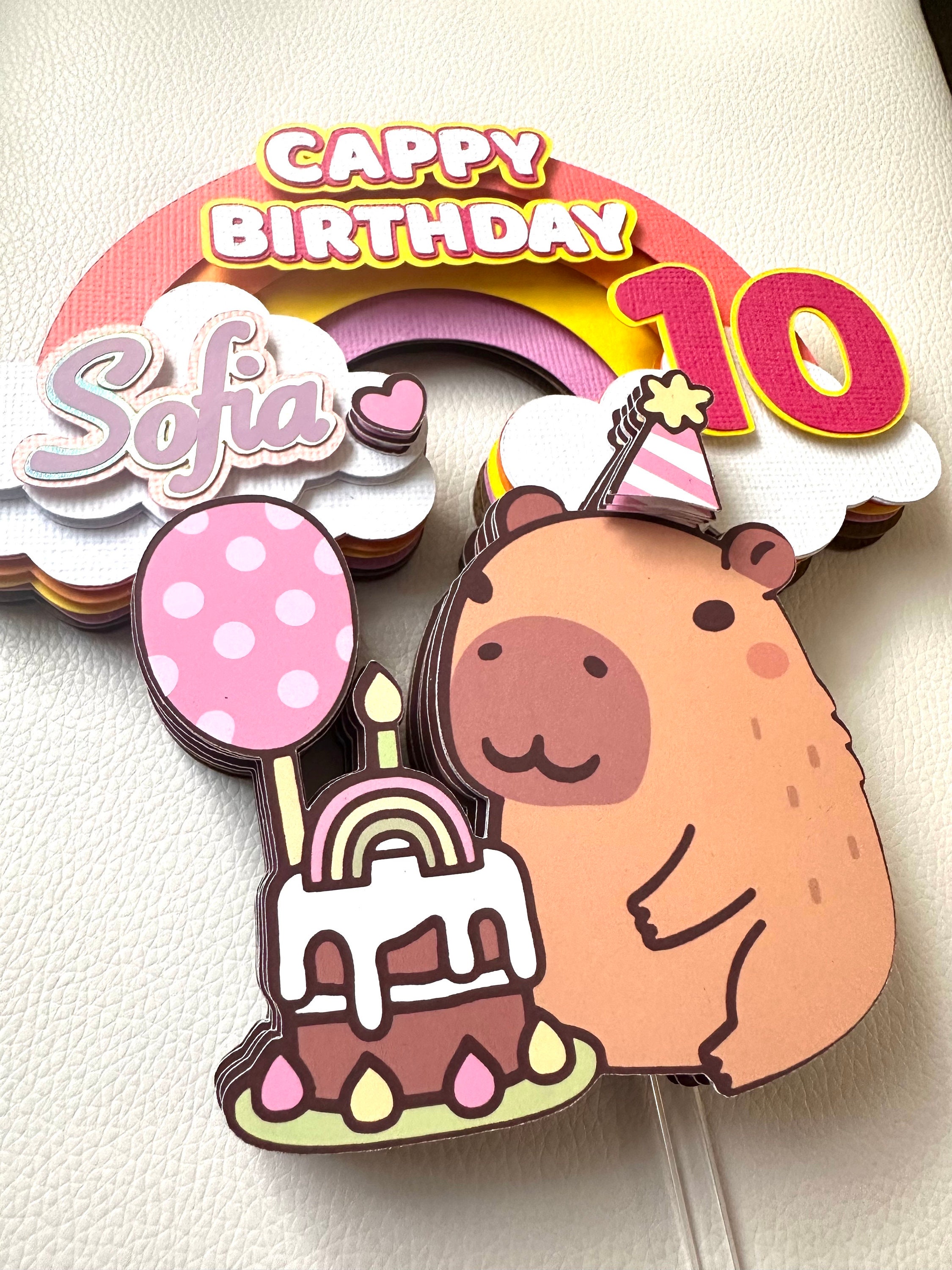 Cappy Birthday,capybara Party,capybara Cake Toppe,capybara Cupcake ...
