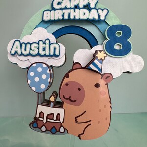 Capybara Cake Topper Boy,capybara Party,capy Birthday,capybara Birthday ...