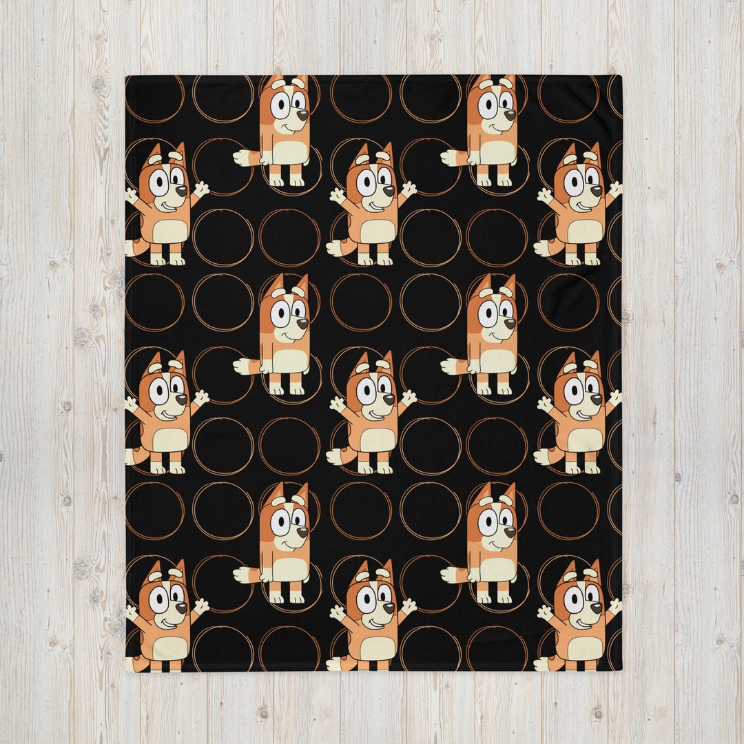 Bluey and Bingo Inspired Blanket, Kids Throw Blanket, Cozy Blue Blanket ...