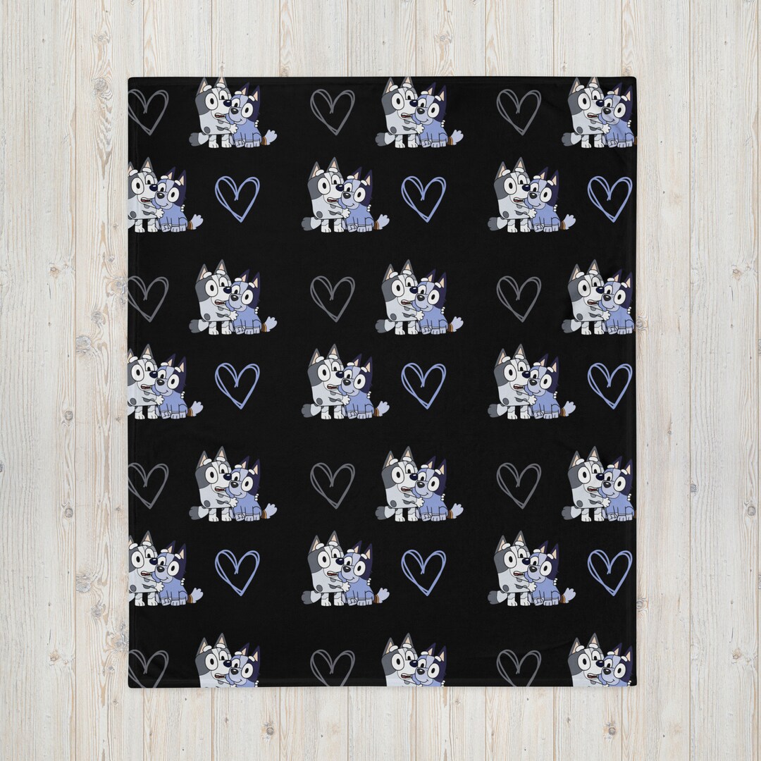 Bluey and Bingo Inspired Blanket, Kids Throw Blanket, Cozy Blue Blanket ...