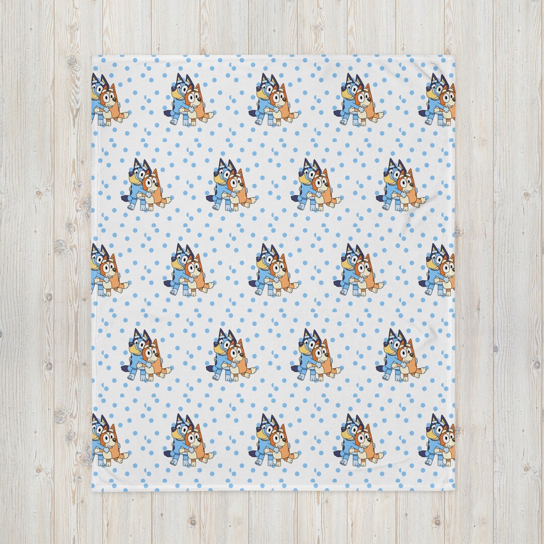 Bluey and Bingo Inspired Blanket, Kids Throw Blanket, Cozy Blue Blanket ...
